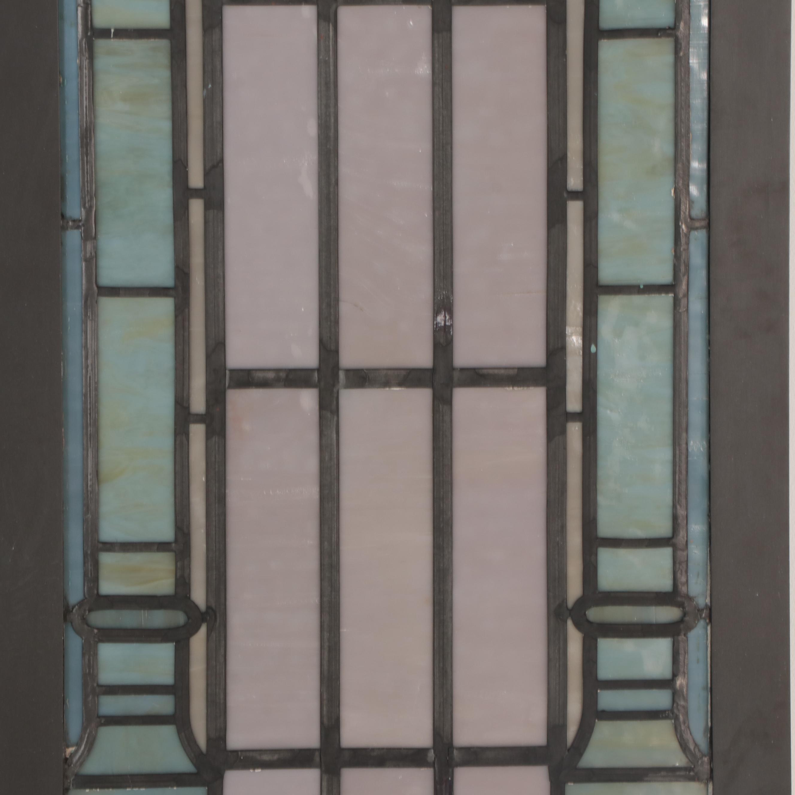Art Nouveau Stained and Slag Glass Window Panels, Early 20th Century | EBTH
