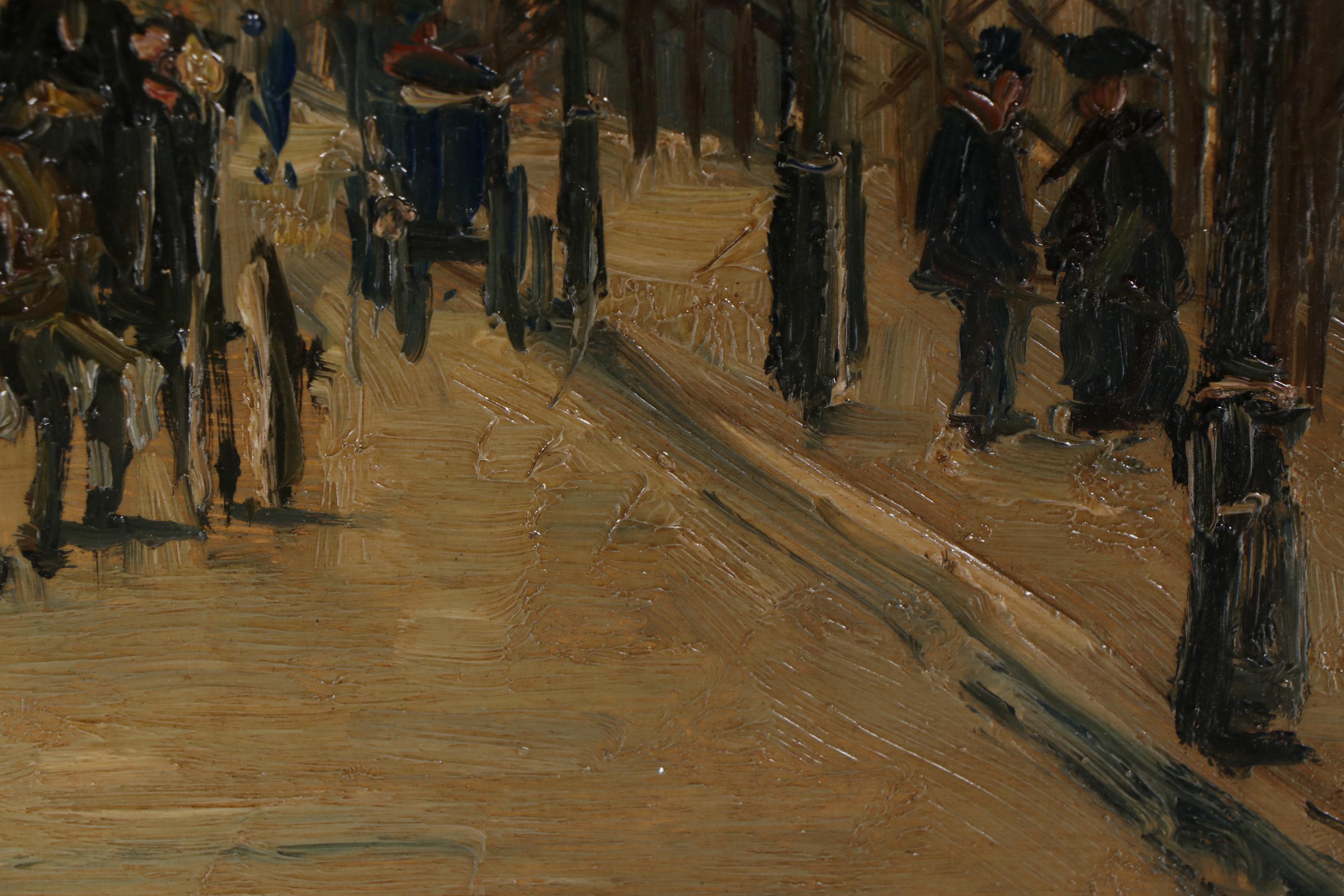 Louis van der Pol European Street Scene Oil Painting | EBTH