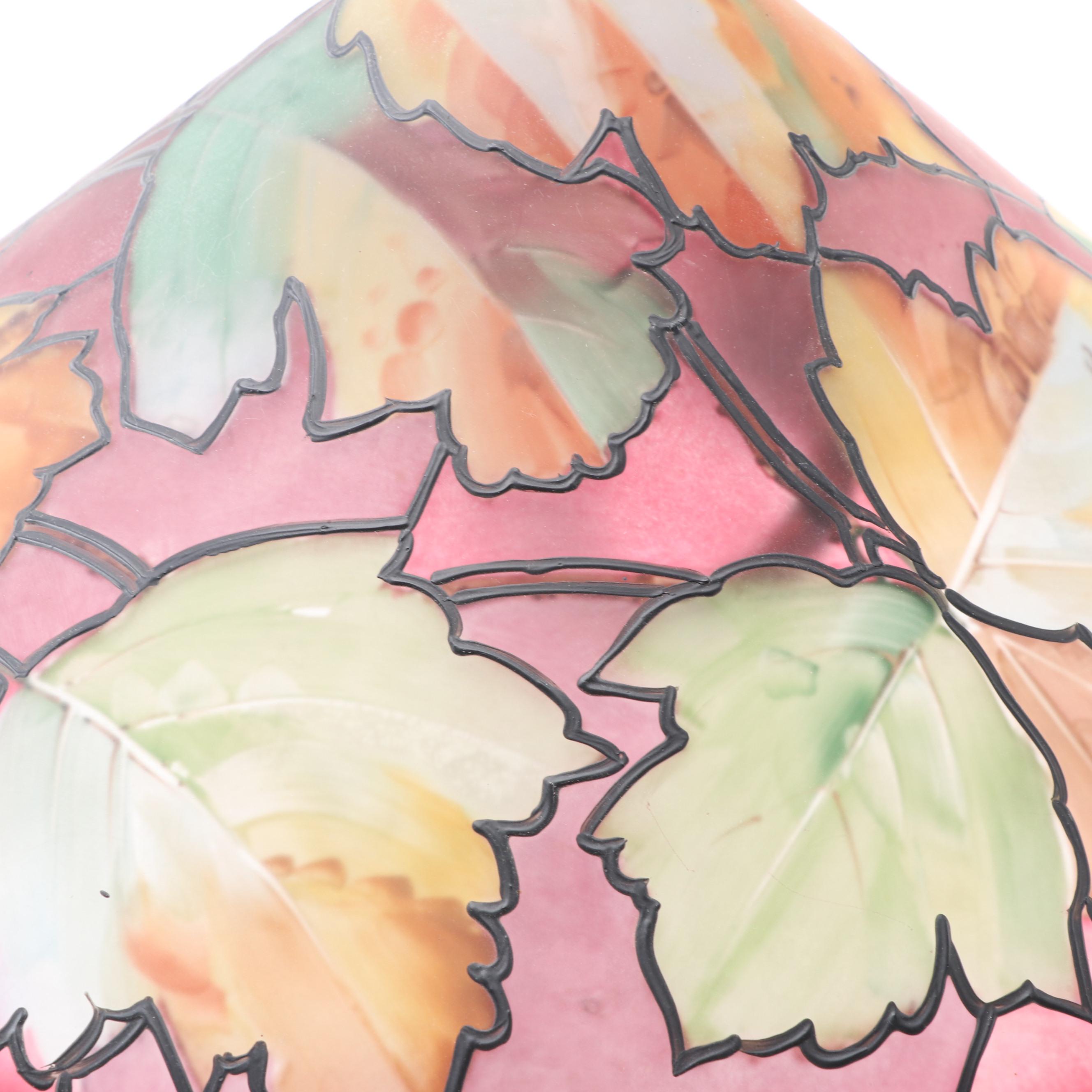 Pairpoint "Springfield" Maple Leaf Shade with Copper Pairpoint Lamp ...