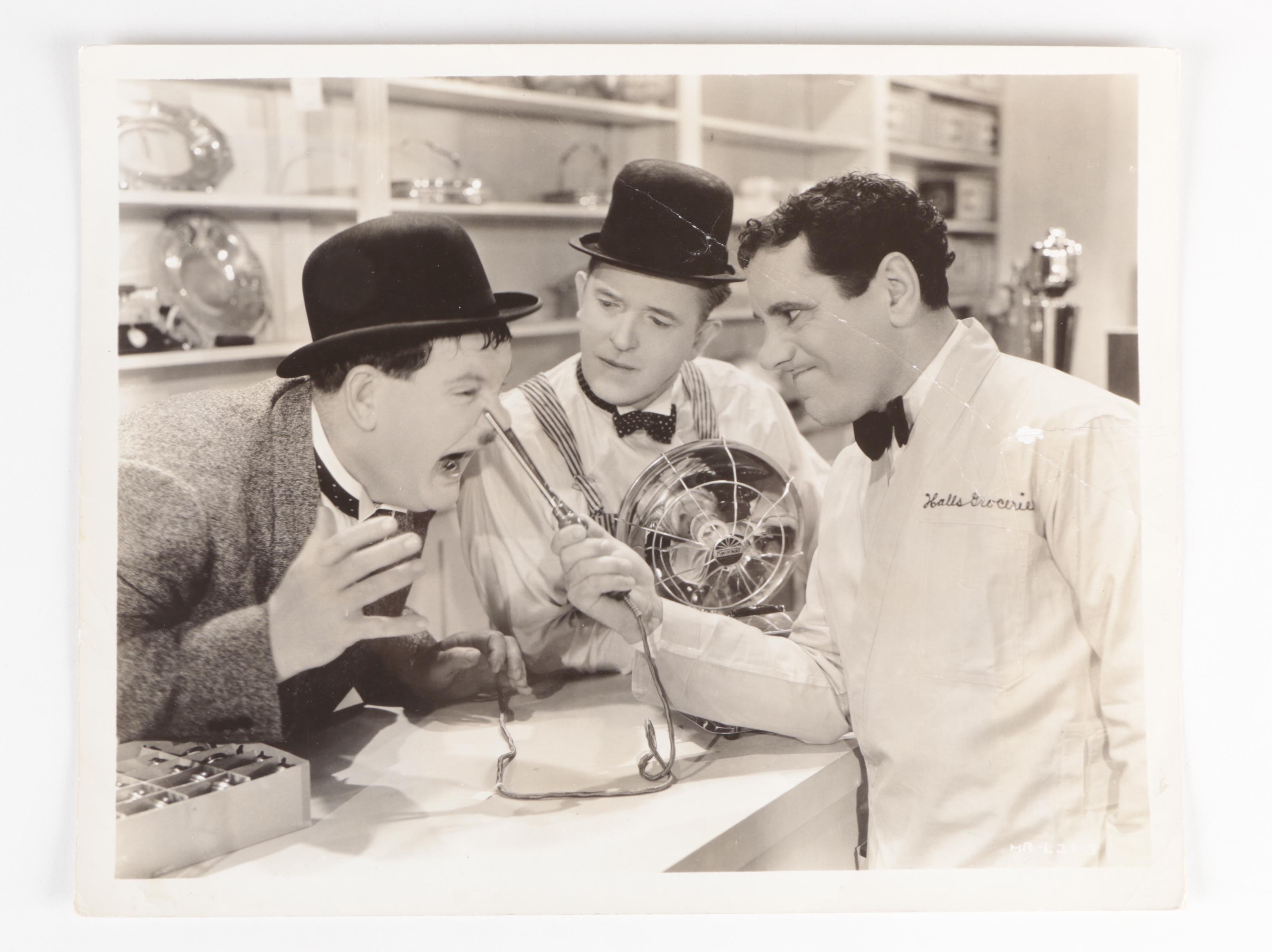 Charlie Hall Movie Stills, "Laurel and Hardy" Script, Book, Newspaper ...