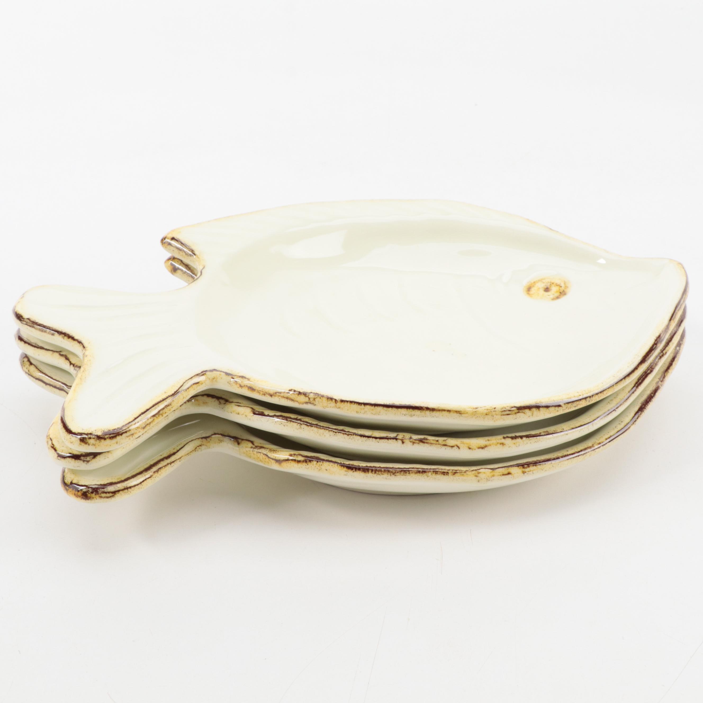 Maioliche Jessica Italian Ceramic Fish Plates | EBTH