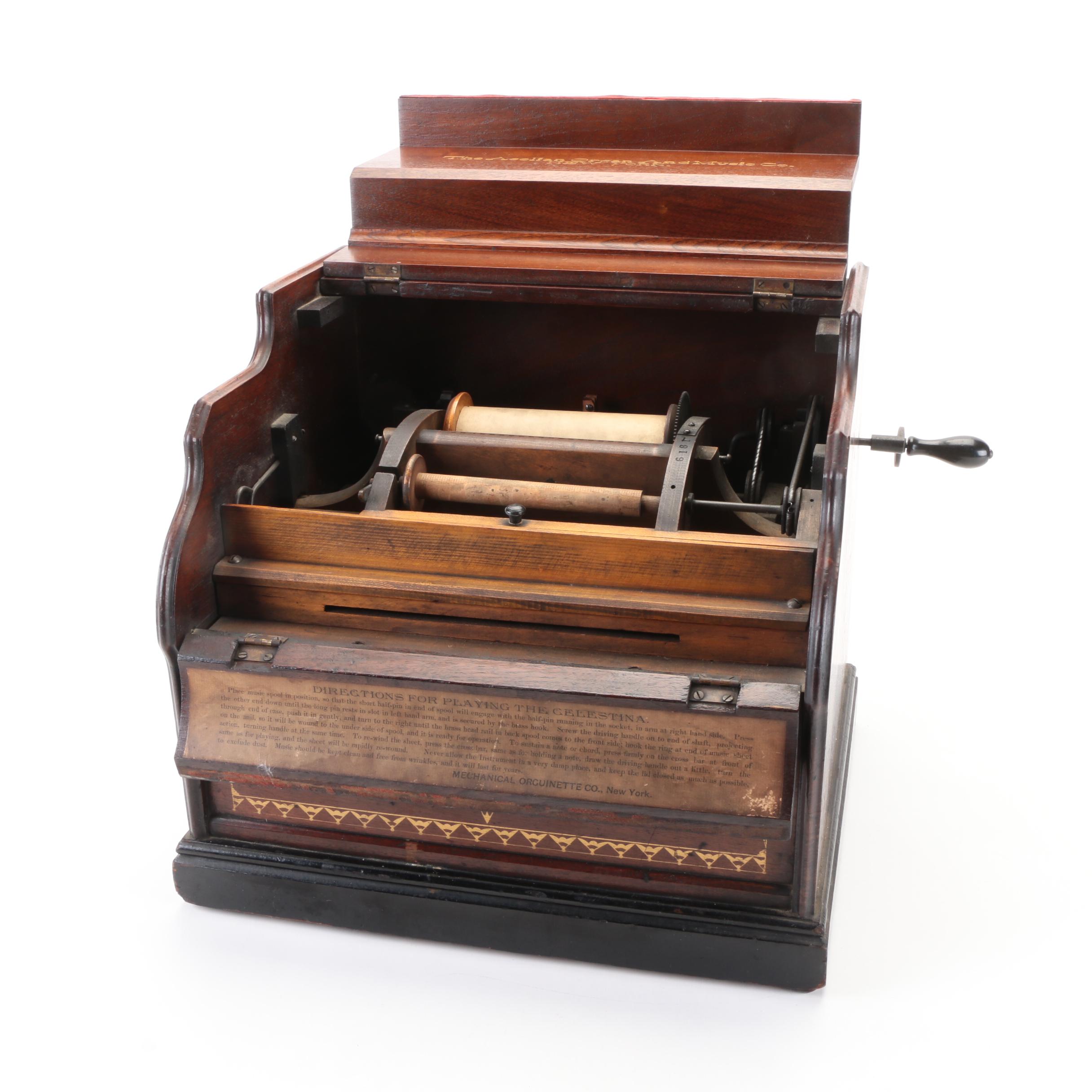 Mechanical Organette Co. "The Celestina" Organette, Late 19th Century ...