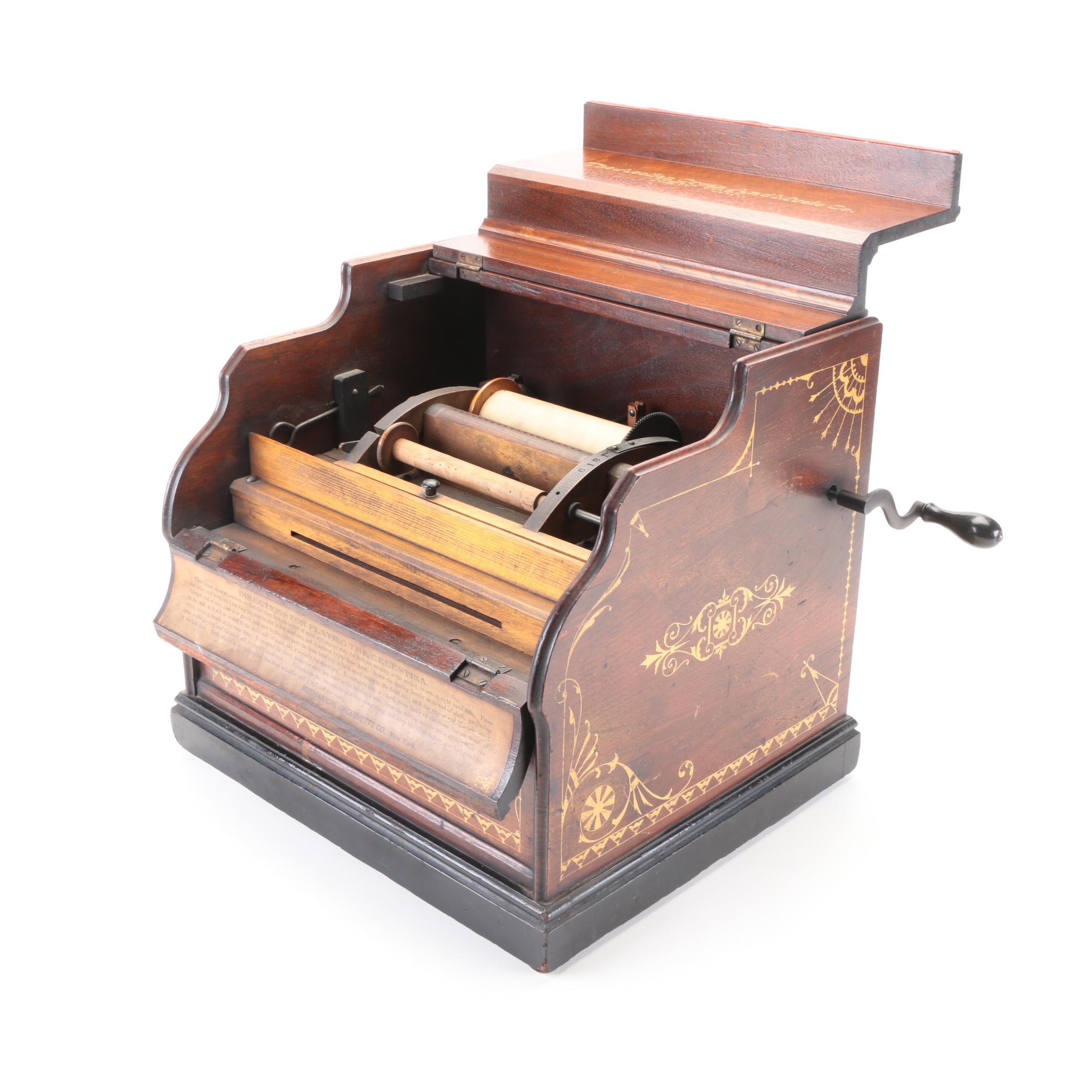 Mechanical Organette Co. "The Celestina" Organette, Late 19th Century ...