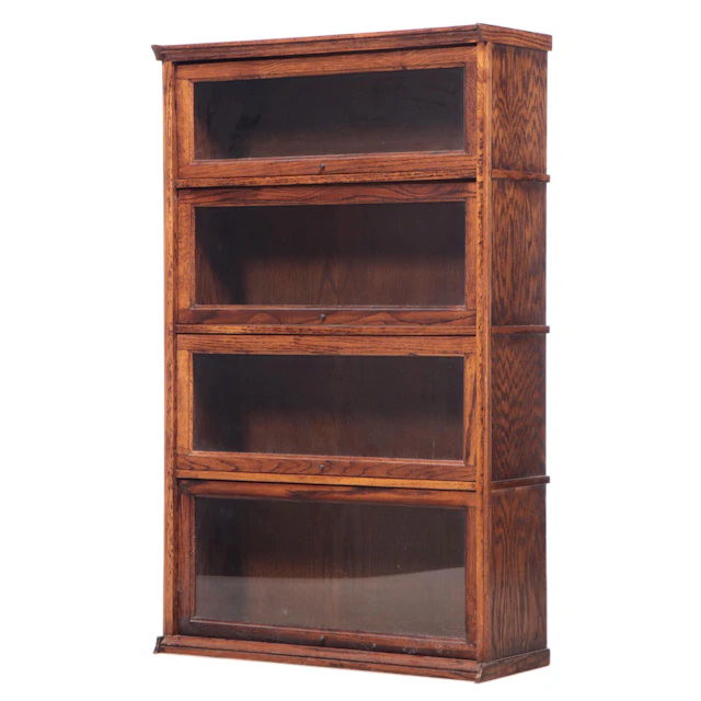 Oak Barrister Style One-Piece Bookcase | Barnebys
