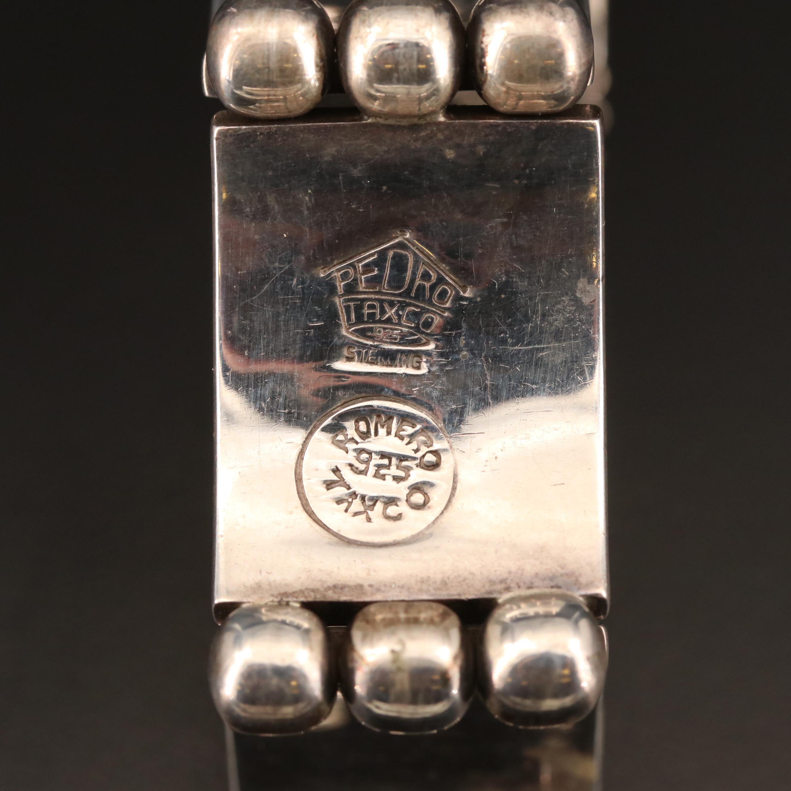 Pedro Romero Taxco, Mexico Sterling Silver Panel Bracelet | EBTH