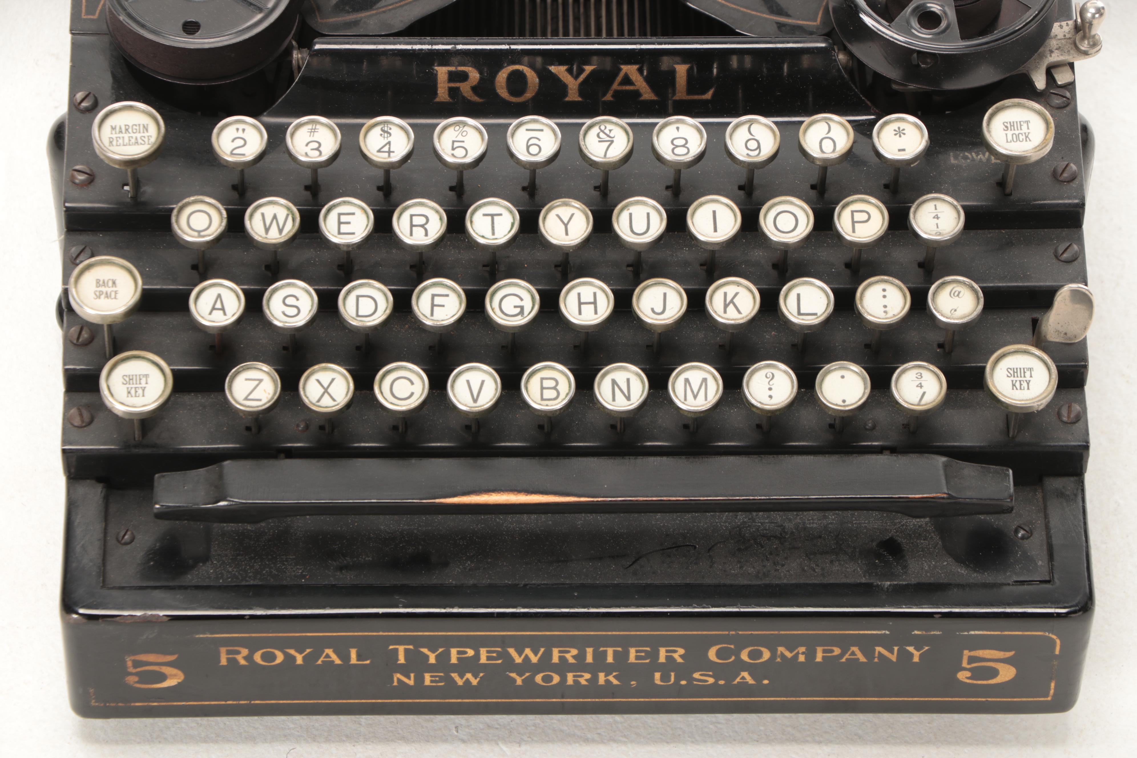 Royal Typewriter Co. No. 5 Typewriter, Early 20th Century | EBTH
