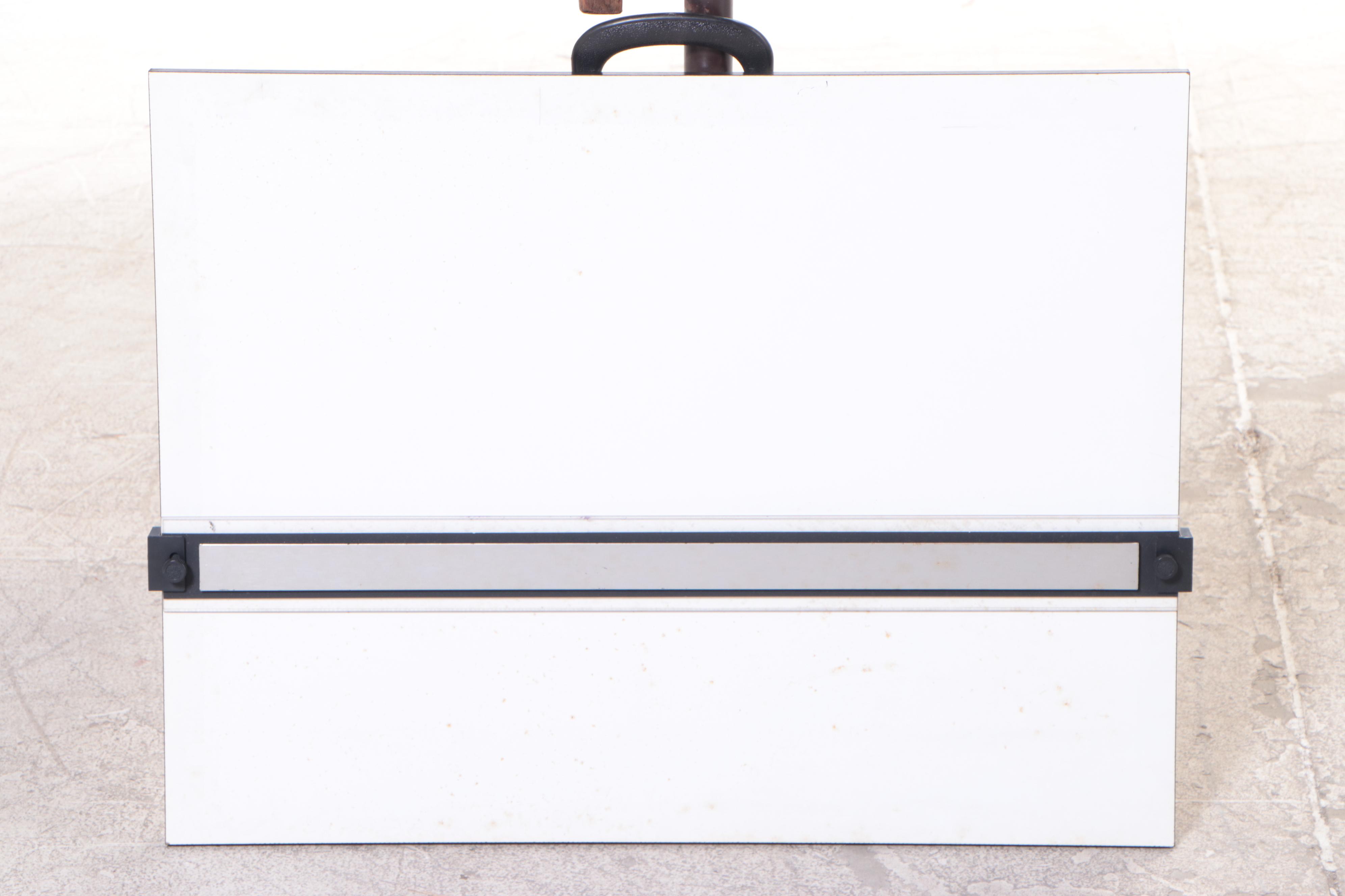 Industrial Iron and Oak Tilt-Table with Laminate Drafting Board | EBTH