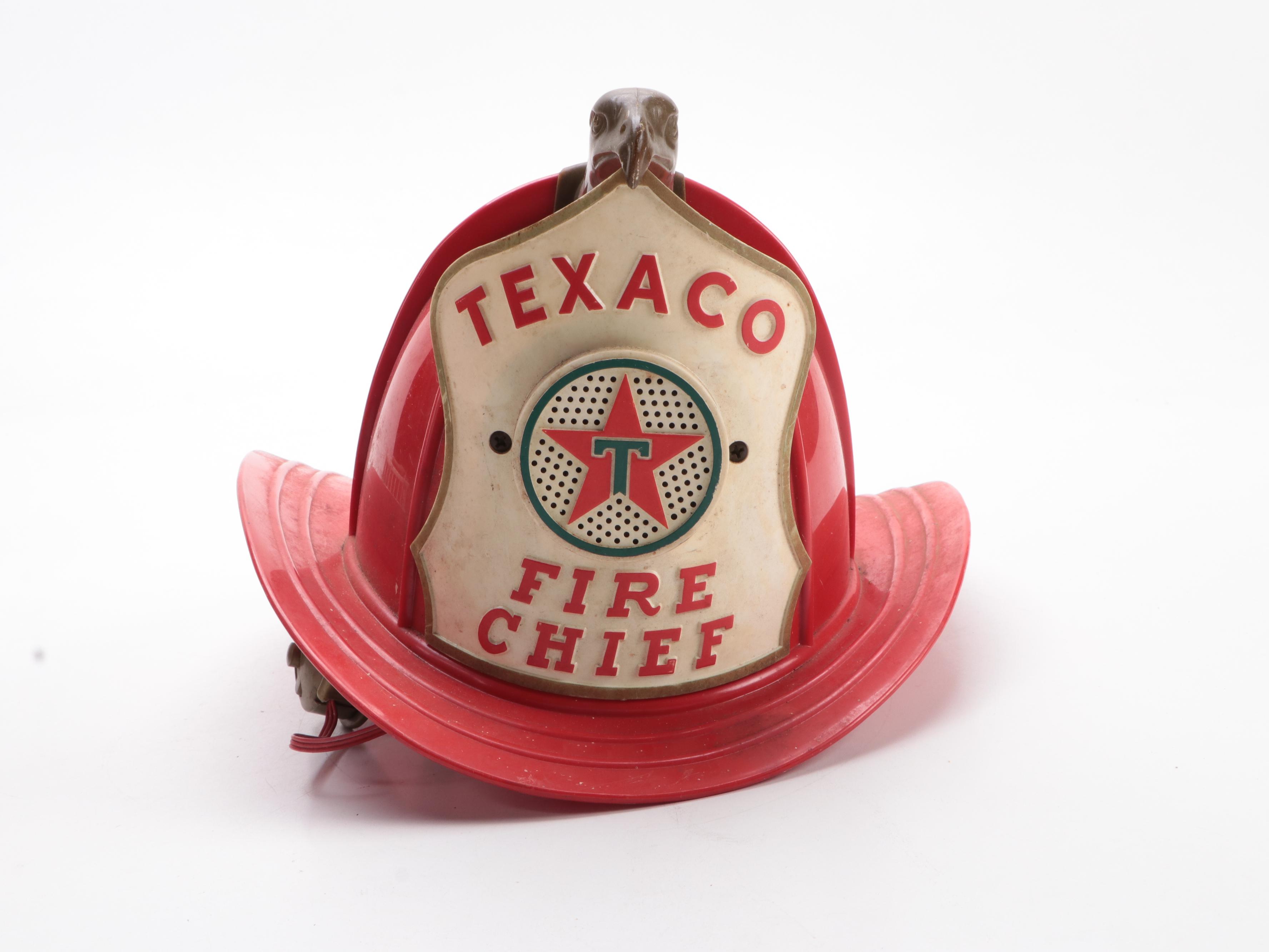 Texaco "Fire Chief" Helmet and Pressed Steel Rescue Ladder Truck, 1960s ...