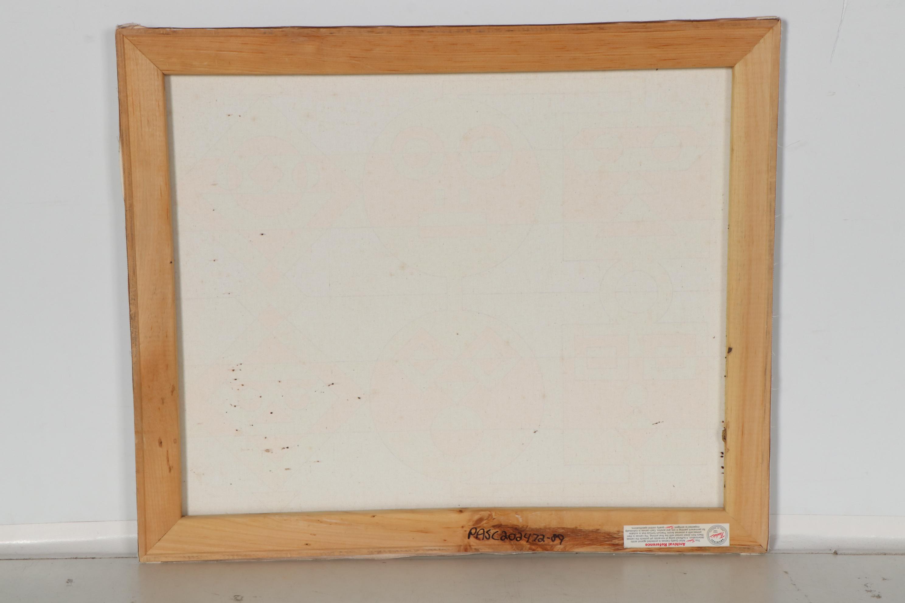 Jerry Kellems Acrylic Painting of Abstract Faces | EBTH