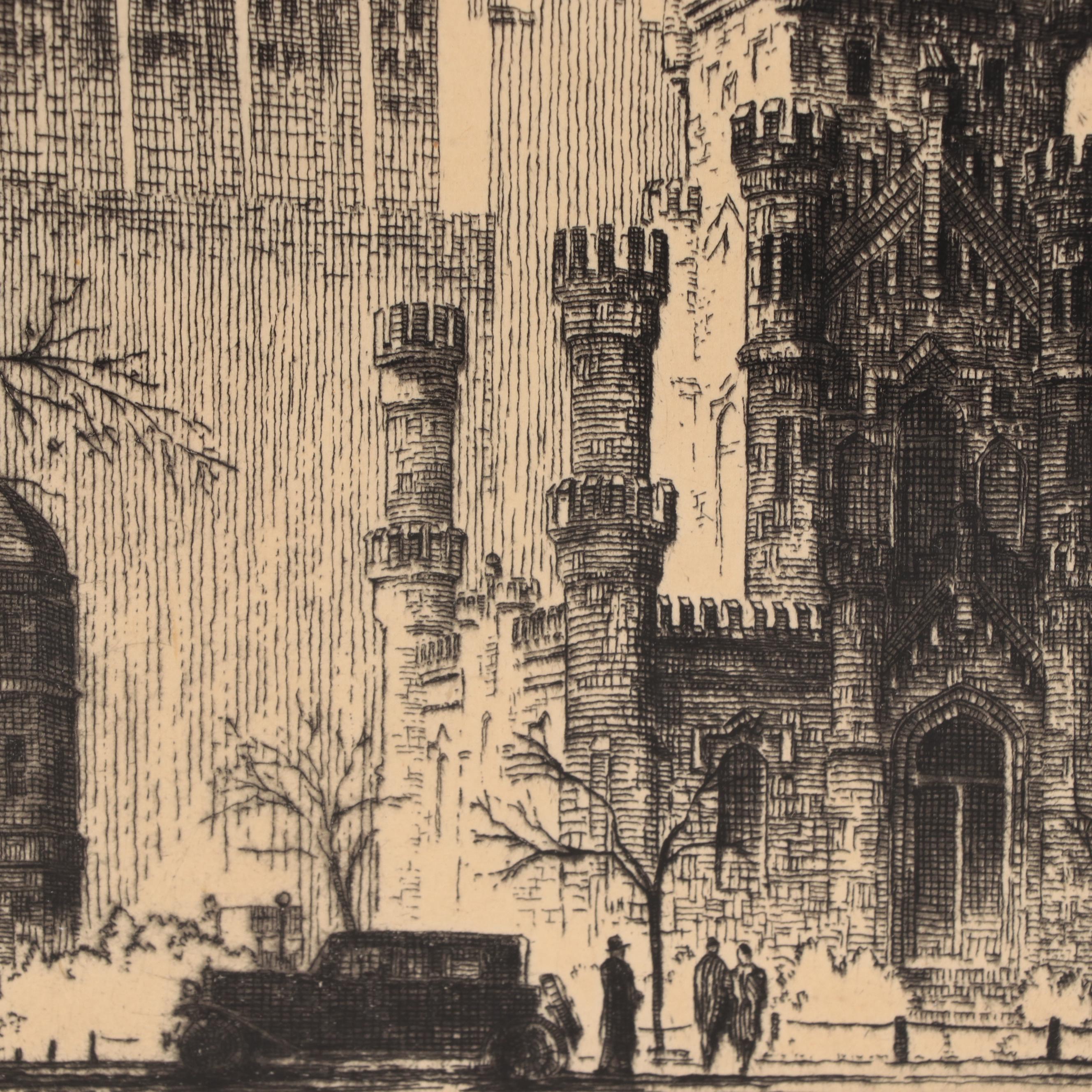 Léon R. Pescheret Etchings of Chicago Monuments, Circa 1930 | EBTH