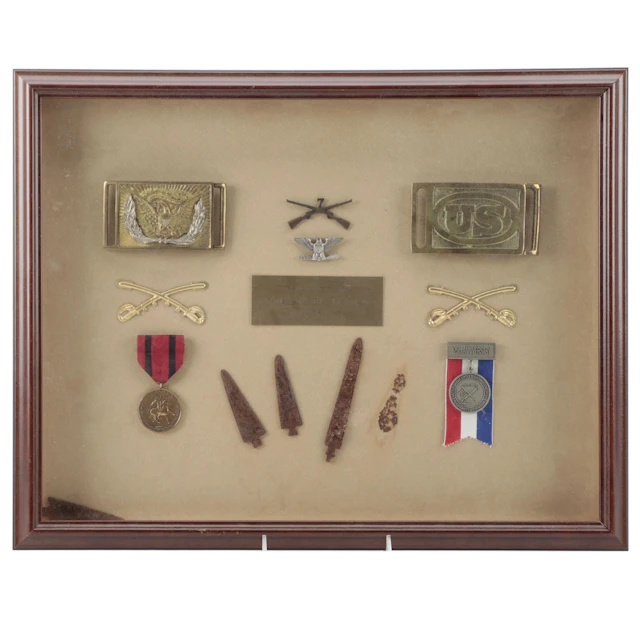 Indian Wars and Later Era "Battle of Little Bighorn" Relic Display ...