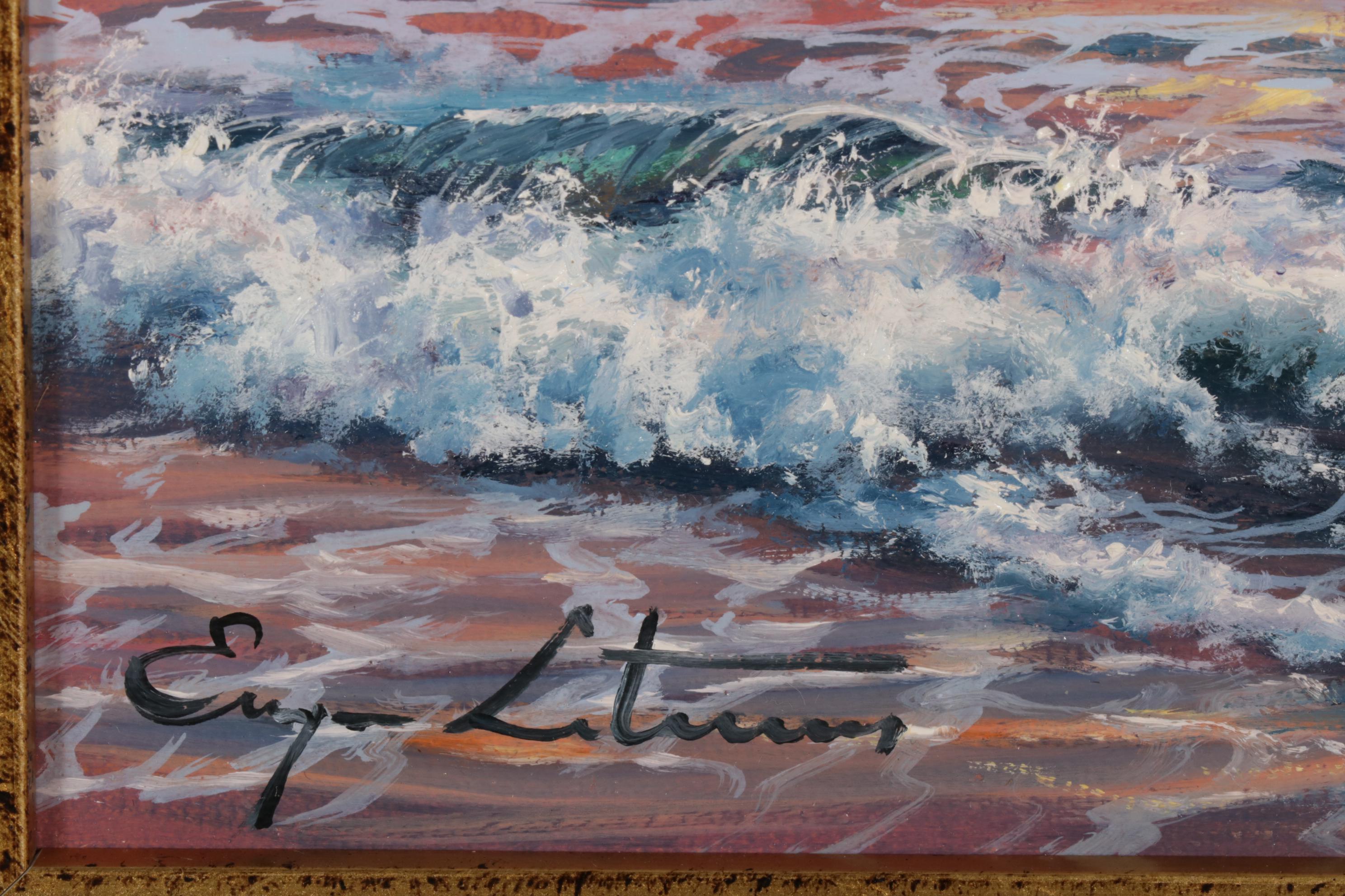Jevgenijus Litvinas Coastal Beach Oil Painting "Ocean," 2021 | EBTH