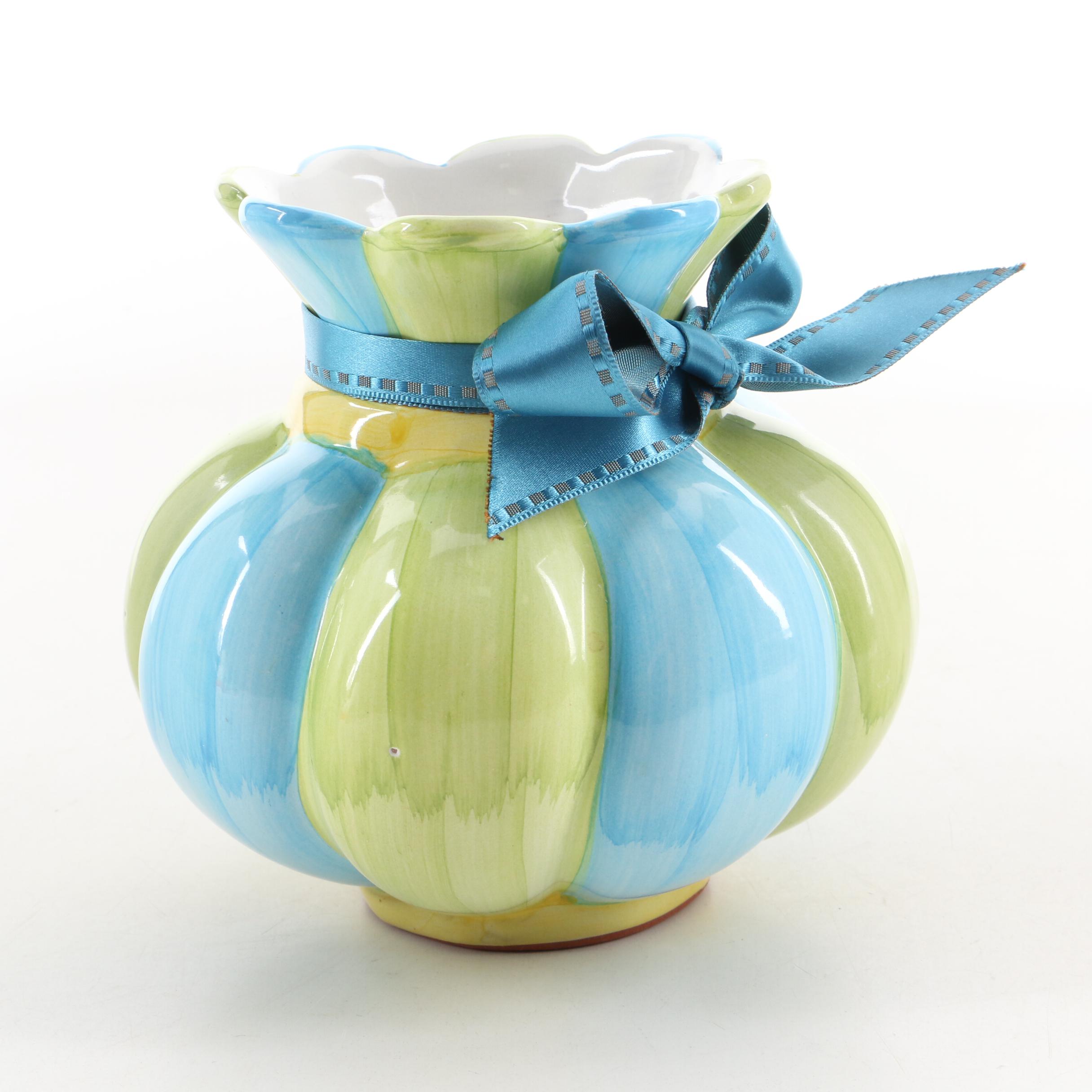 MacKenzie-Childs Hand-Painted Earthenware Vases | EBTH