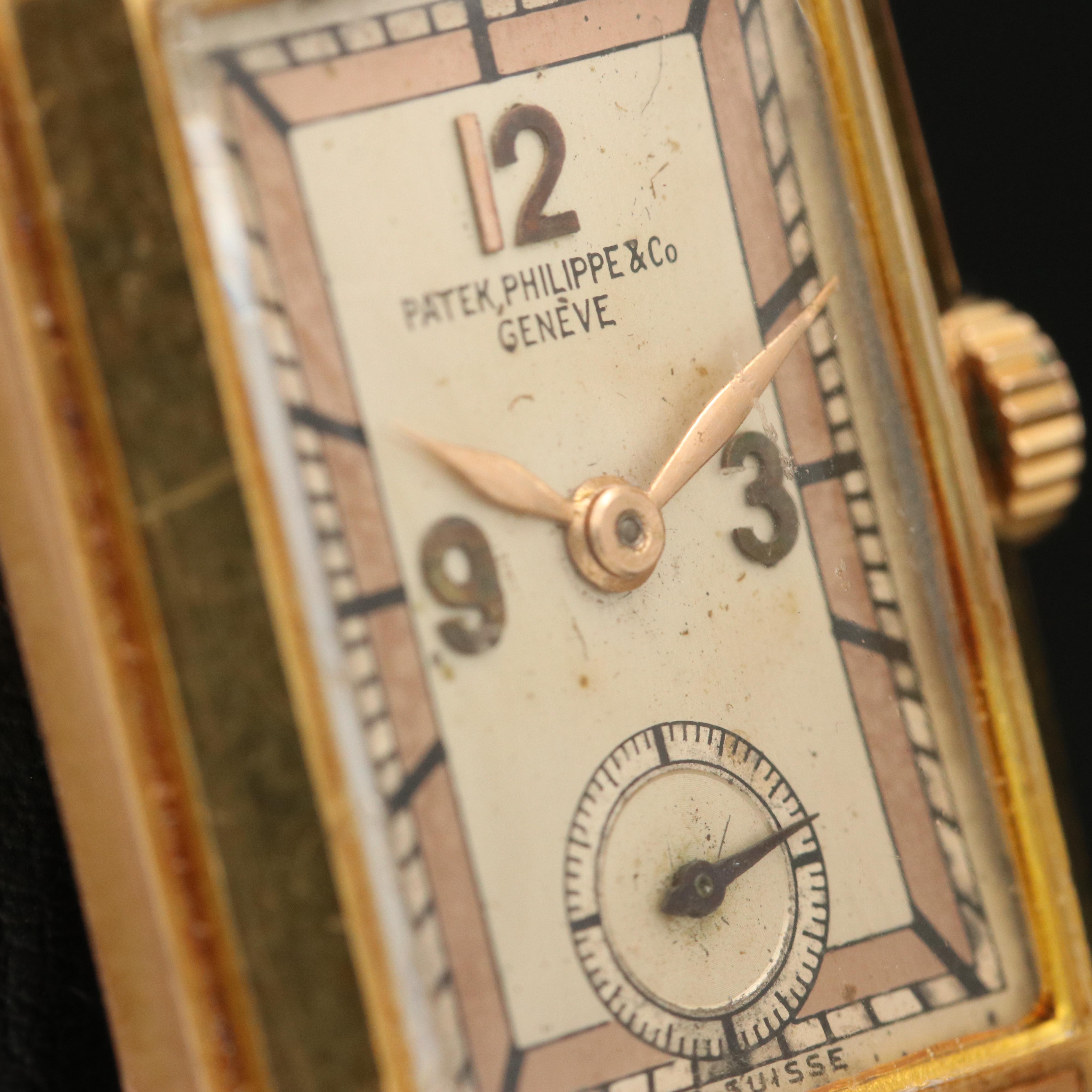 Vintage Patek Philippe 18K Tank Shaped Wristwatch | EBTH