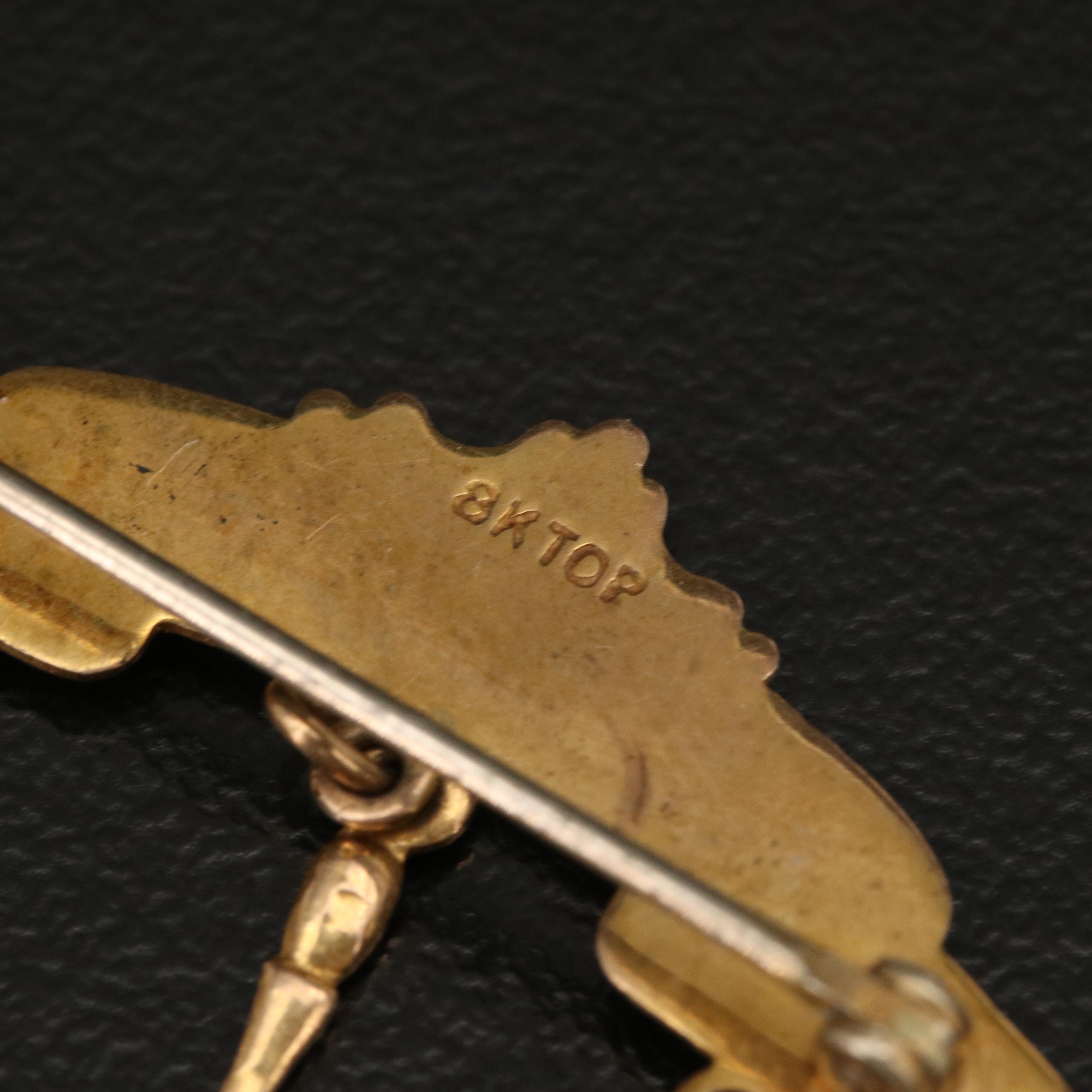 8K Enamel Alfat Easter Star Masonic Freemason Pin | EBTH