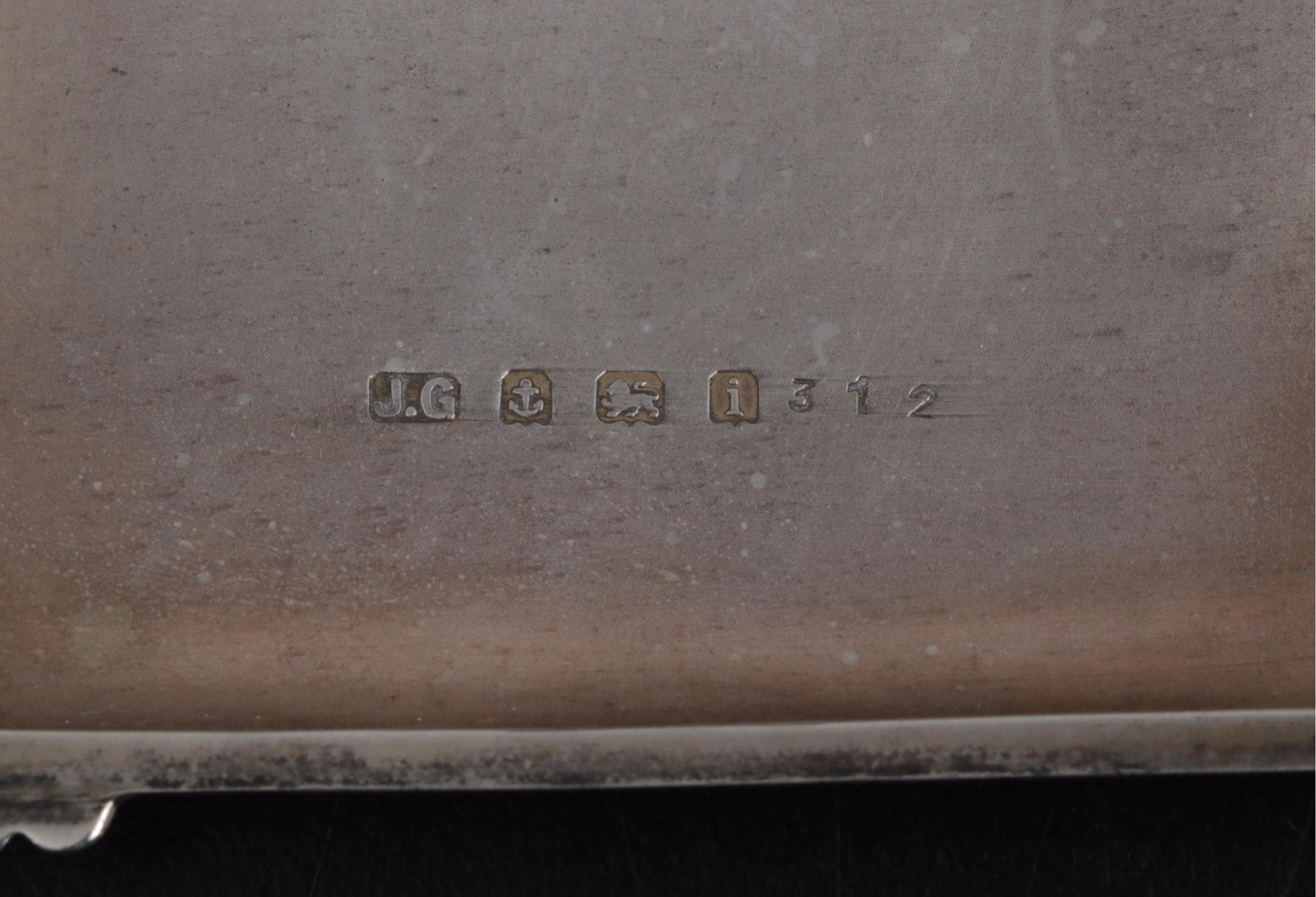 Joseph Gloster of Birmingham Chased Sterling Silver Cigarette Case ...