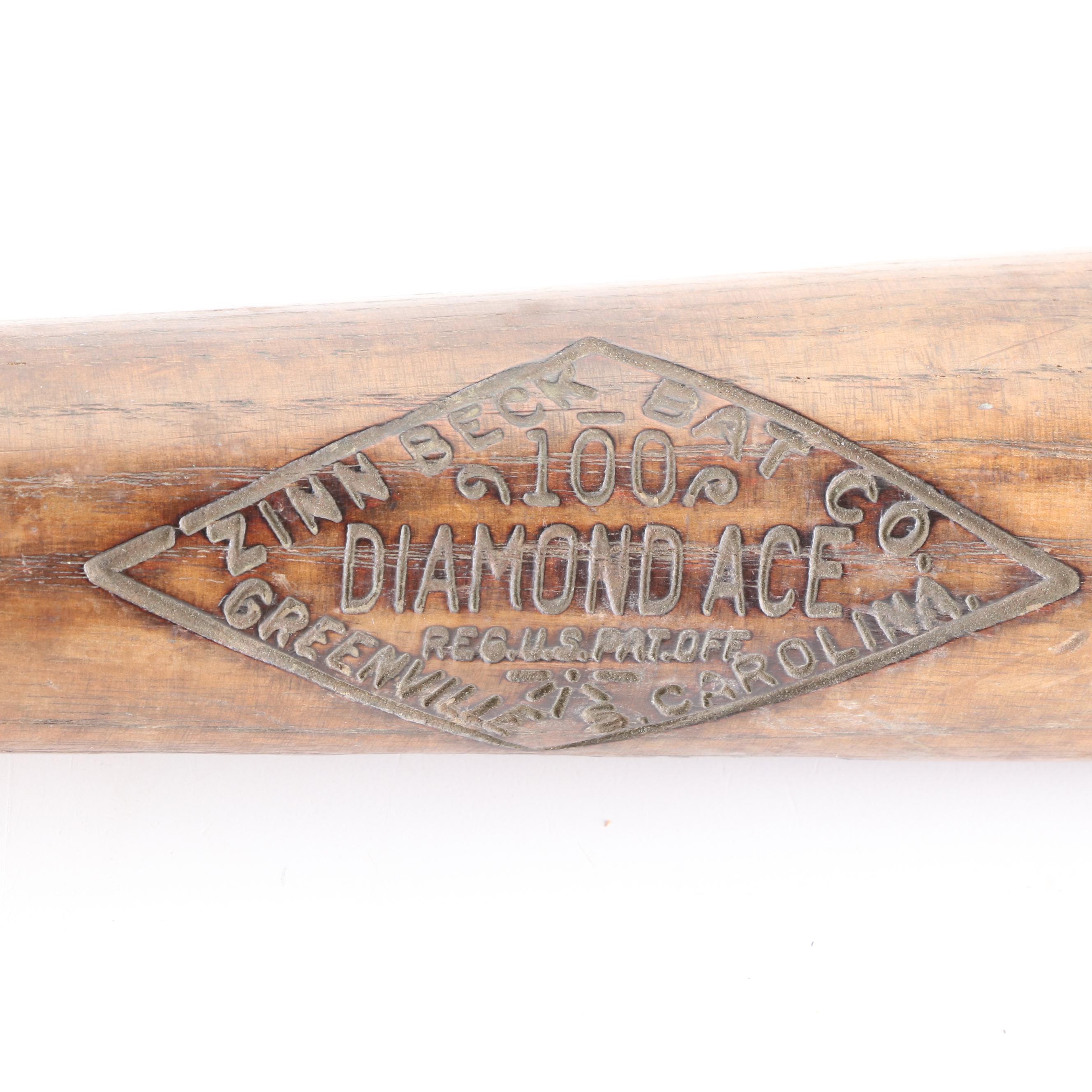 1920s Bill Terry Type Zinn Beck "Diamond Ace" Baseball Bat | EBTH