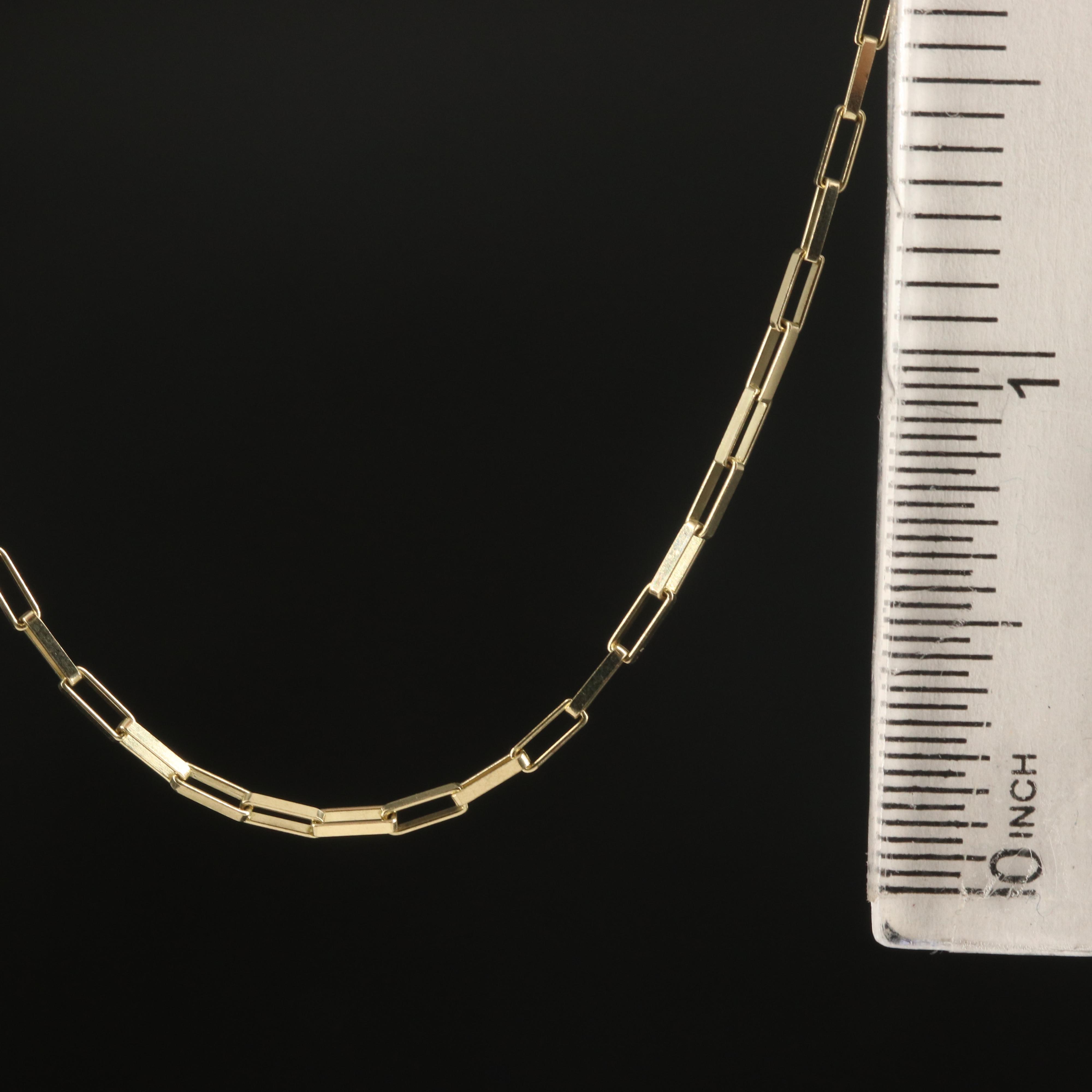 10K Elongated Box Chain Necklace | EBTH