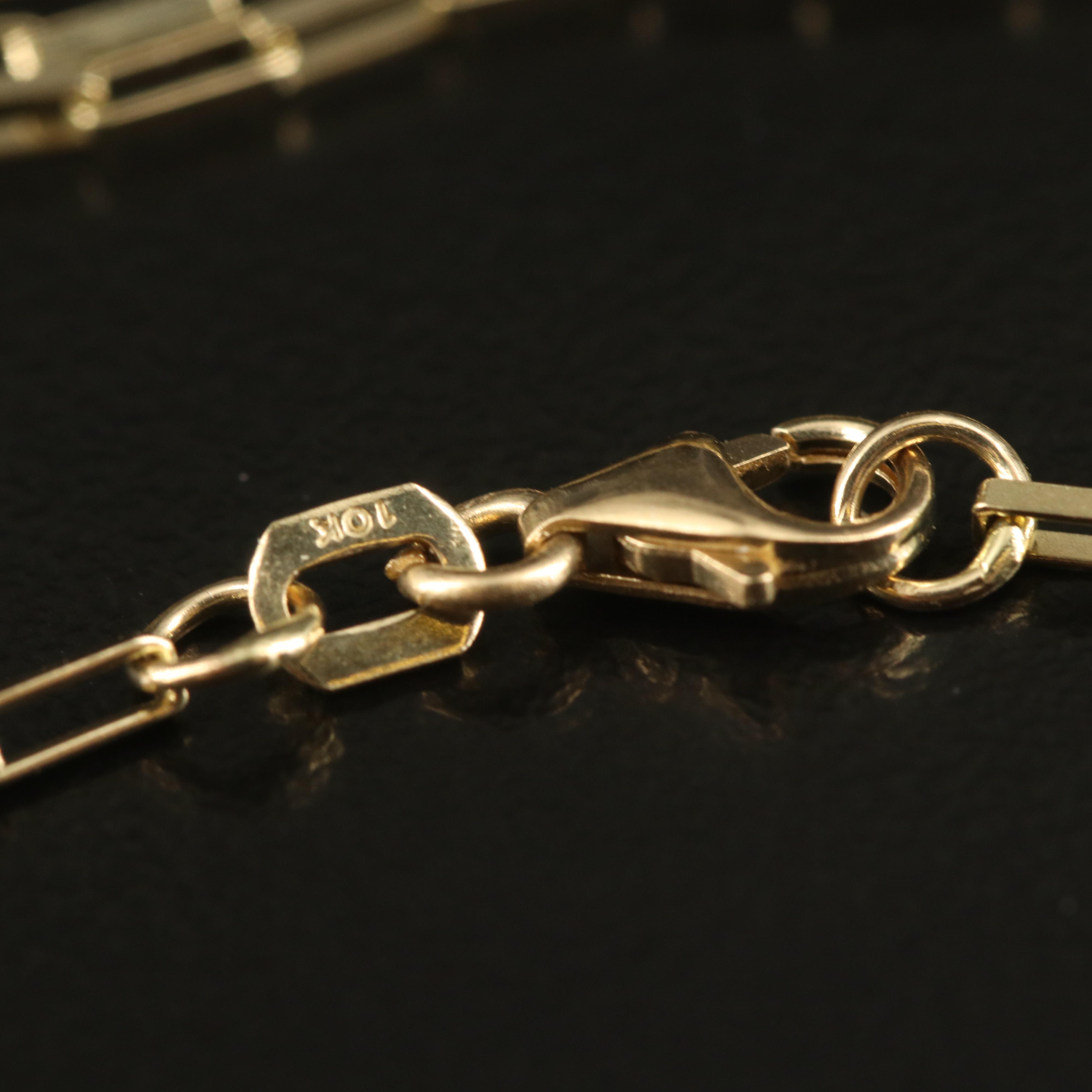 10K Elongated Box Chain Necklace | EBTH