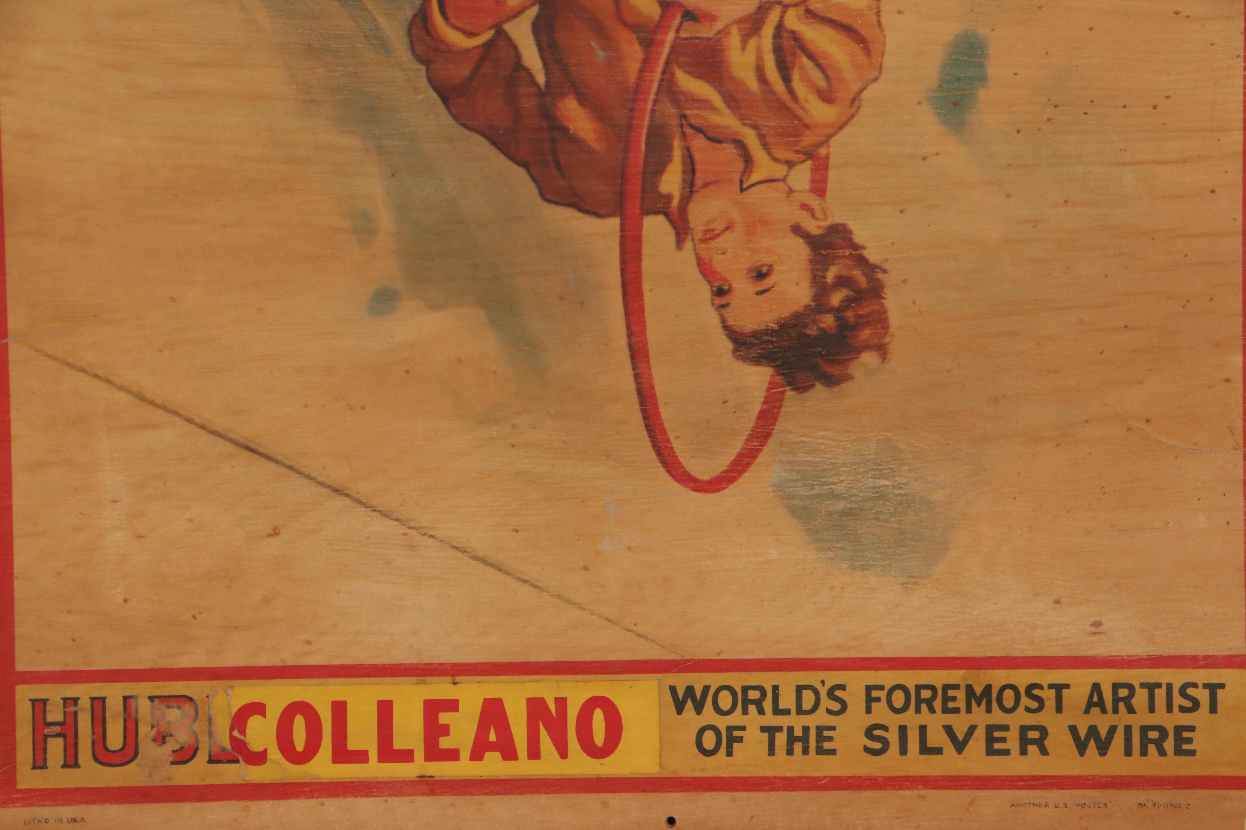 Cole Bros. Circus Poster Featuring Con Colleano | EBTH