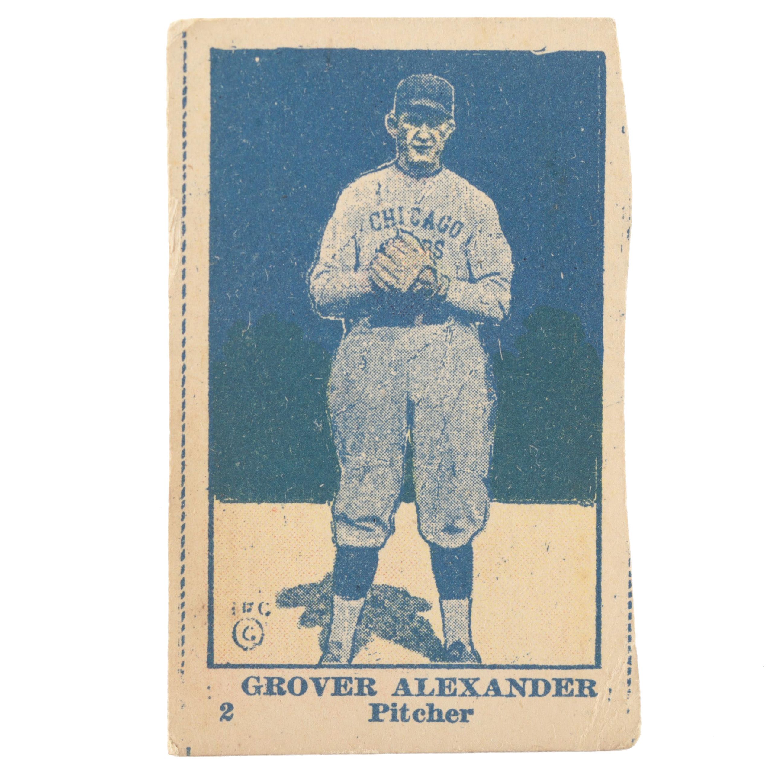 1921 W551 Grover Alexander #2 Pitcher Hand Cut Baseball Card | EBTH