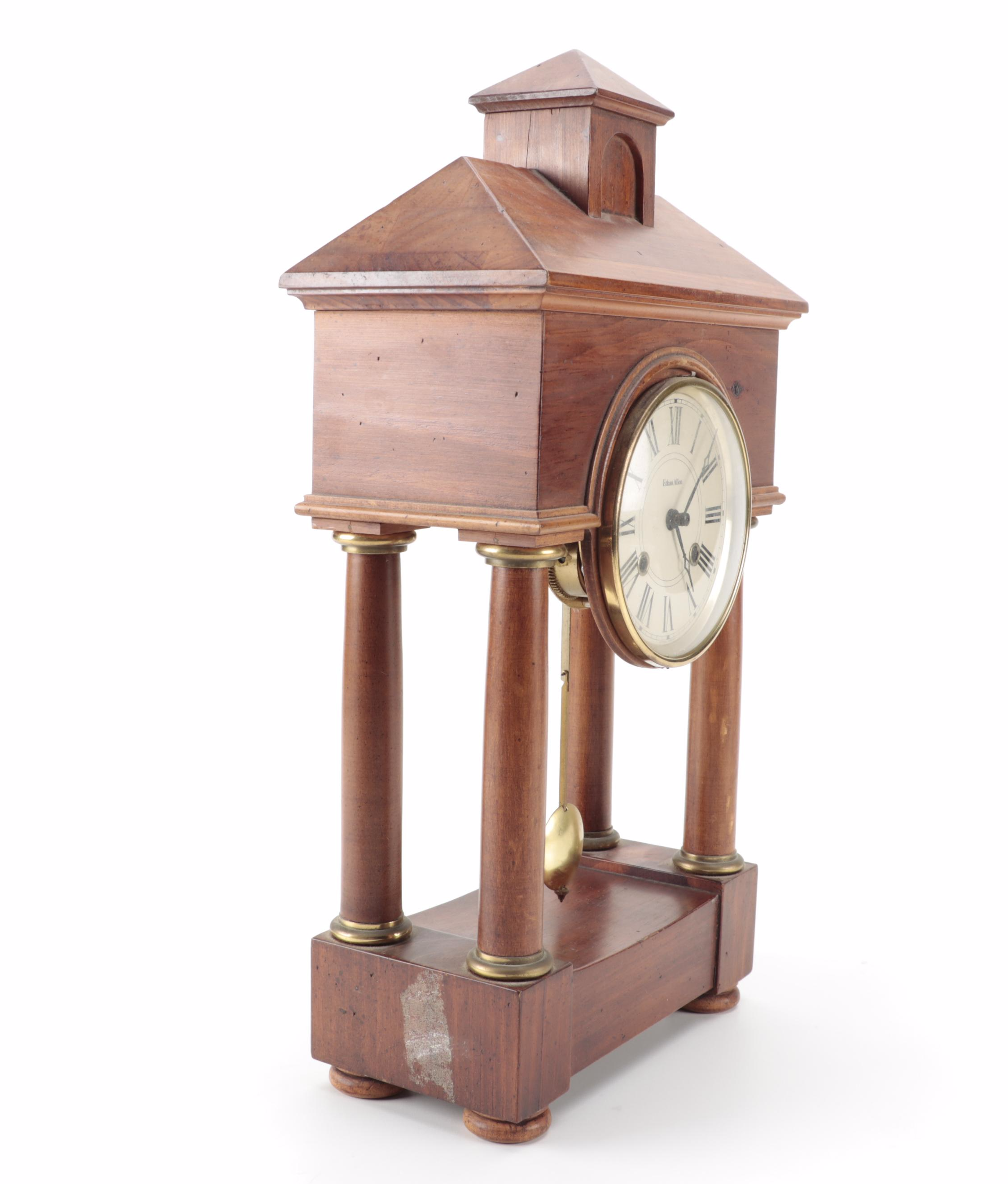 Ethan Allen Wooden Steeple Mantel Clock | EBTH