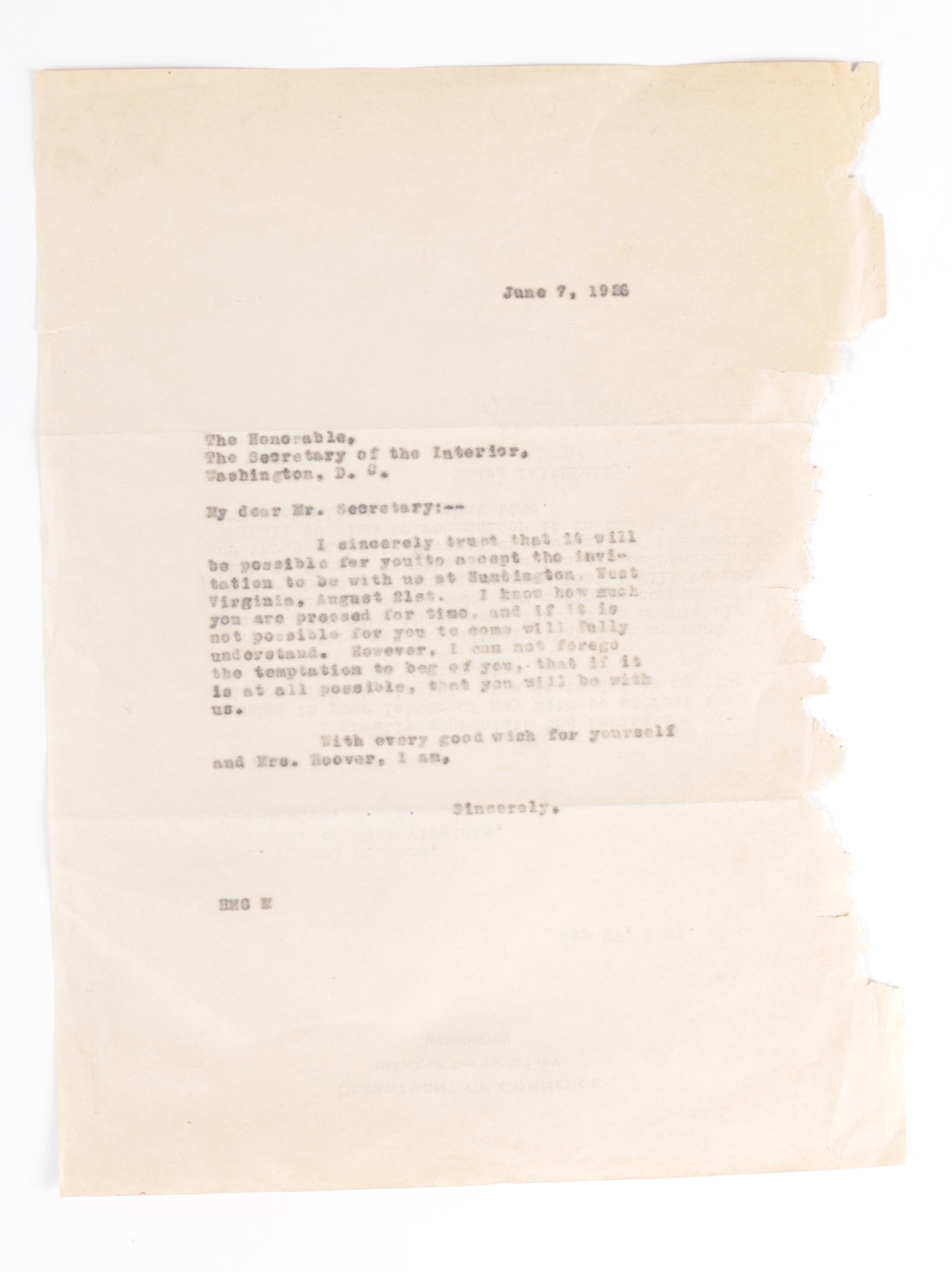 Herbert Hoover Signed Letters, Visual COAs | EBTH