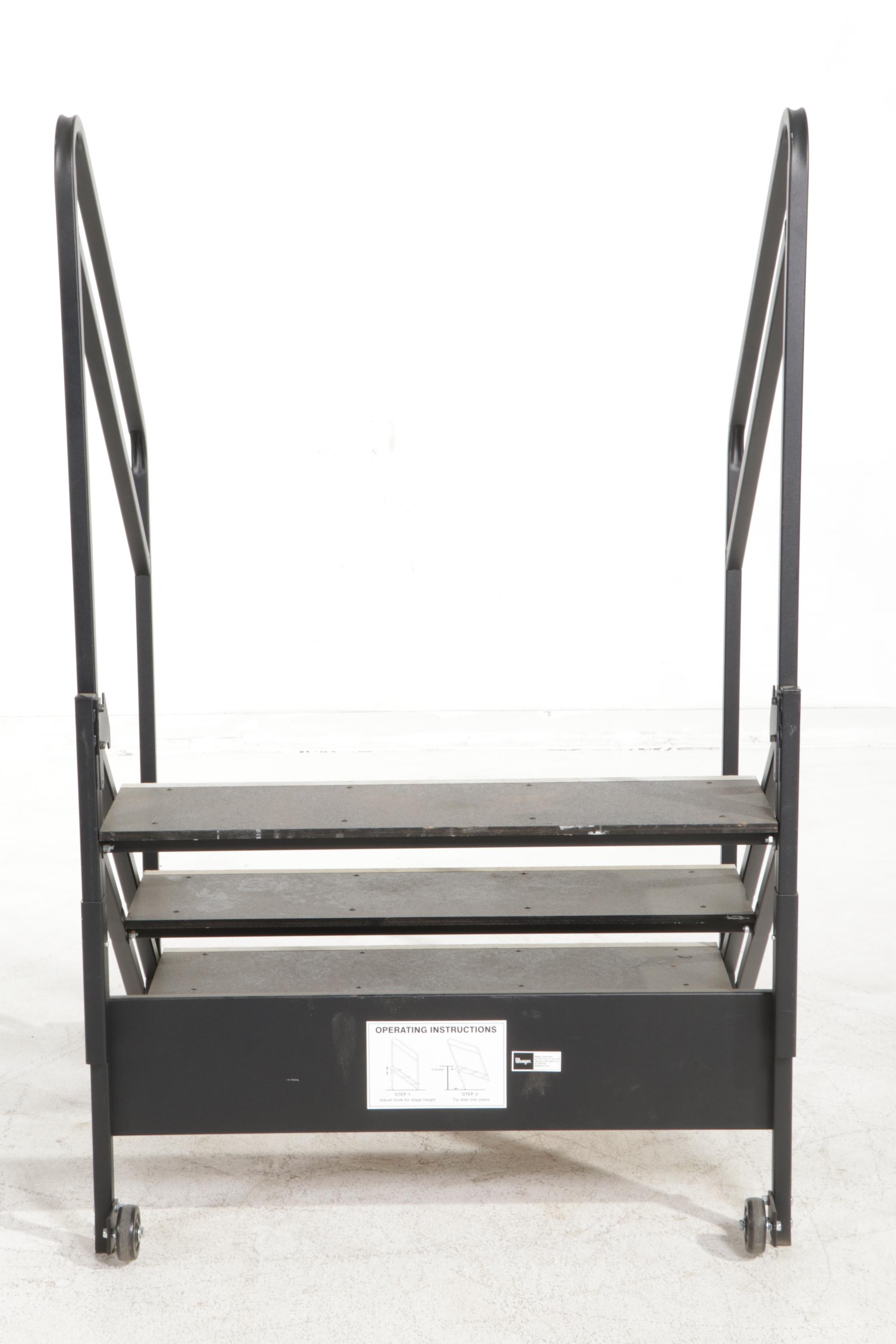 Wenger Black Metal Portable Stage Steps | EBTH