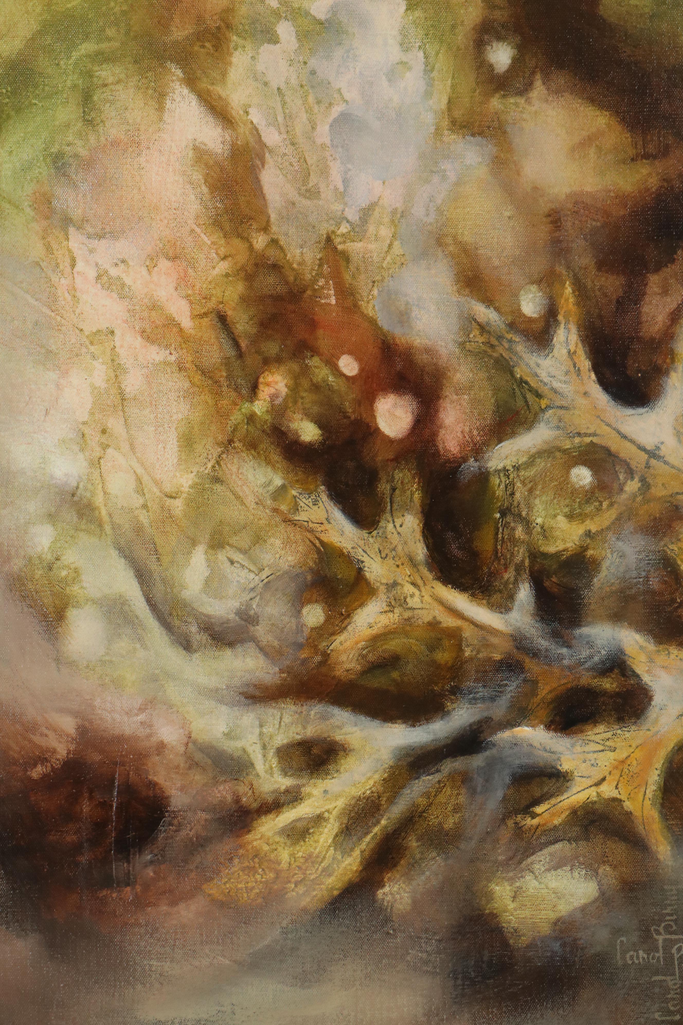 Carol Berry Oil Painting of Leaves, 1975 | EBTH