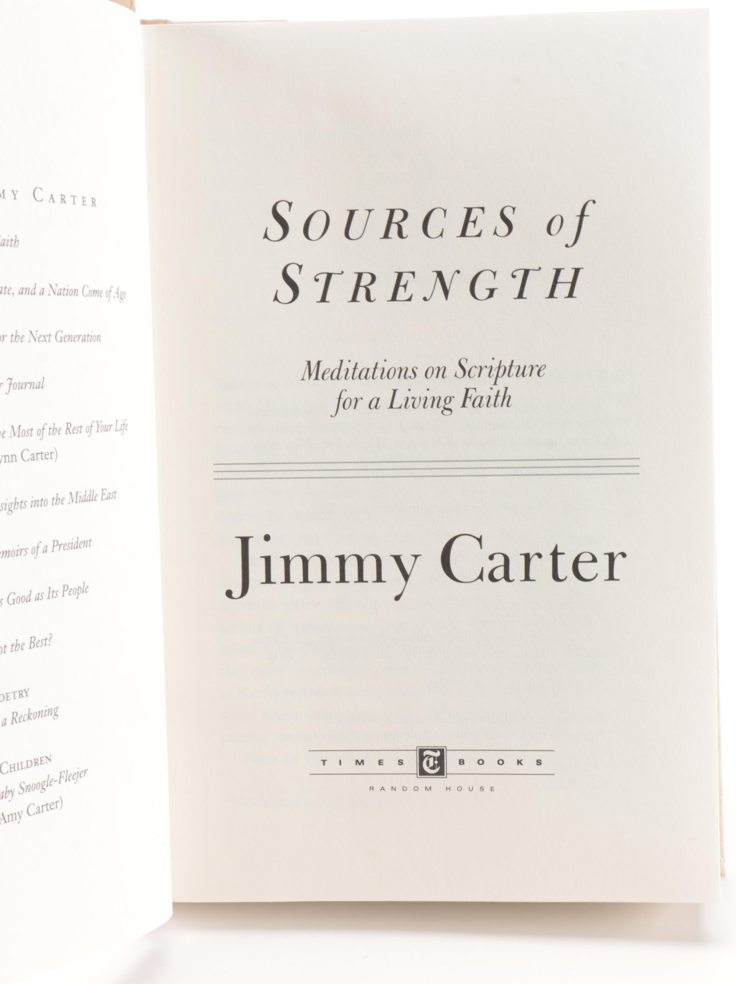 Signed First Edition "Sources of Strength" and Other Book by Jimmy ...