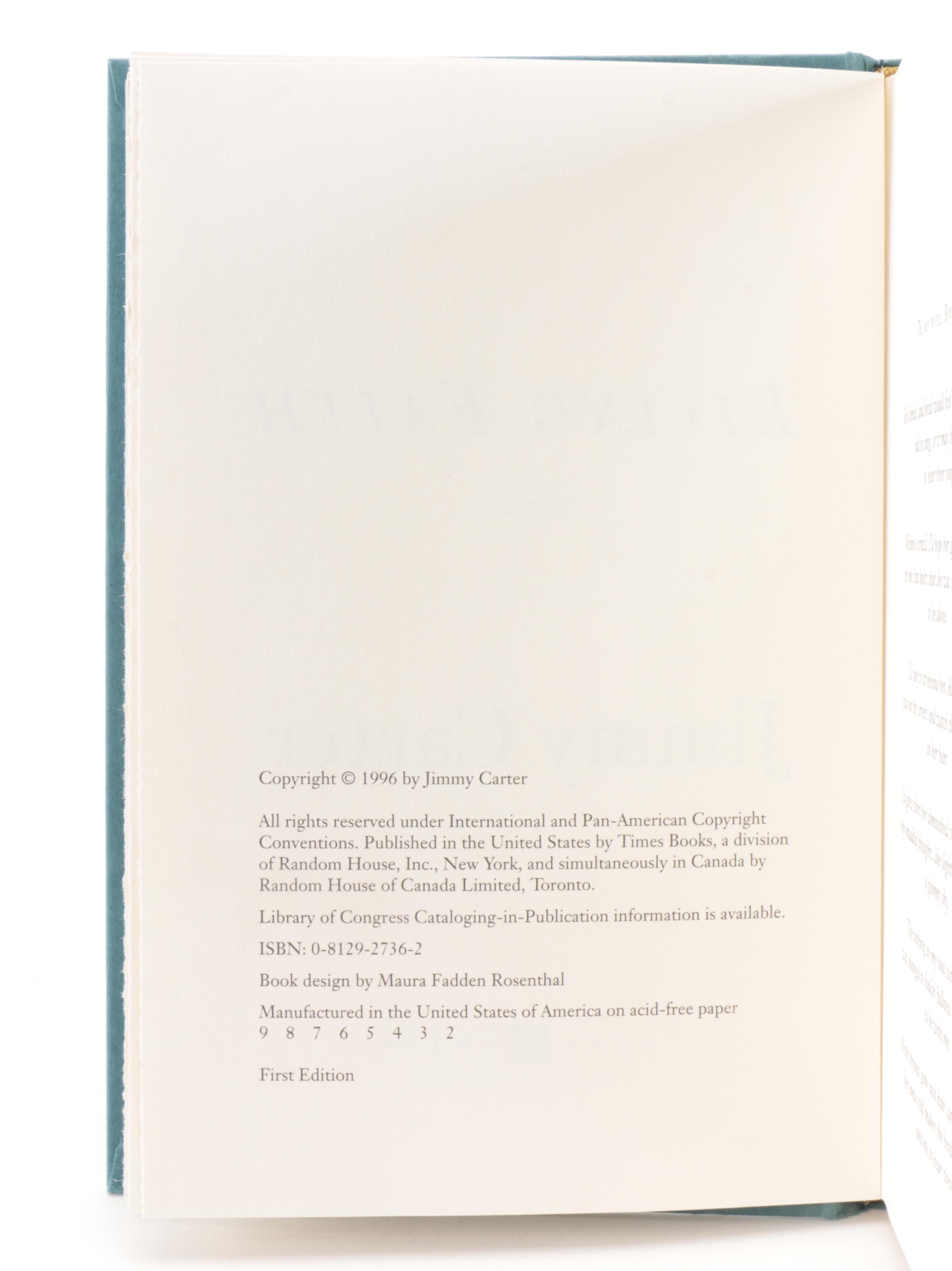 Signed First Edition "Sources of Strength" and Other Book by Jimmy ...