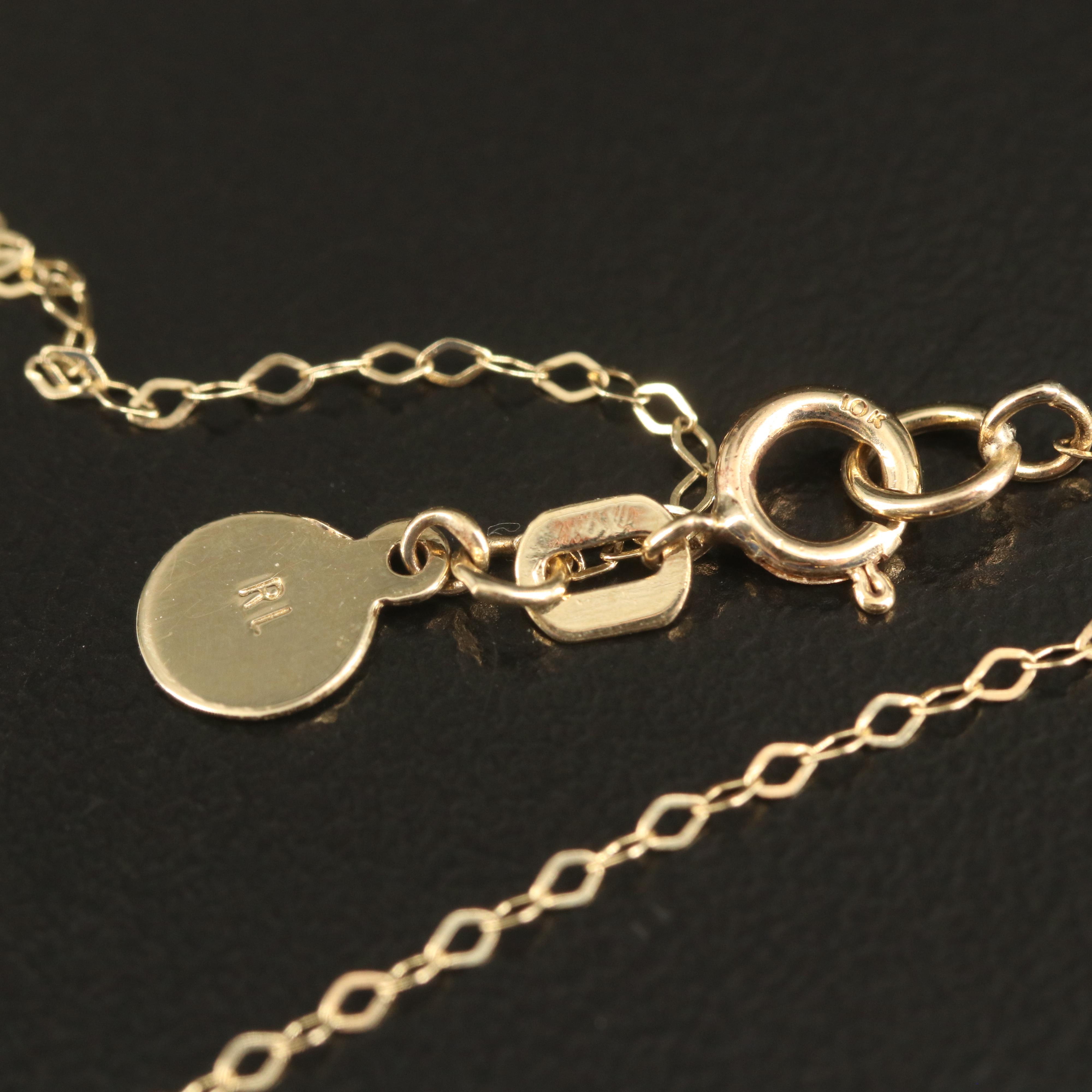 10K Tri-Color Graduated Heart Necklace | EBTH