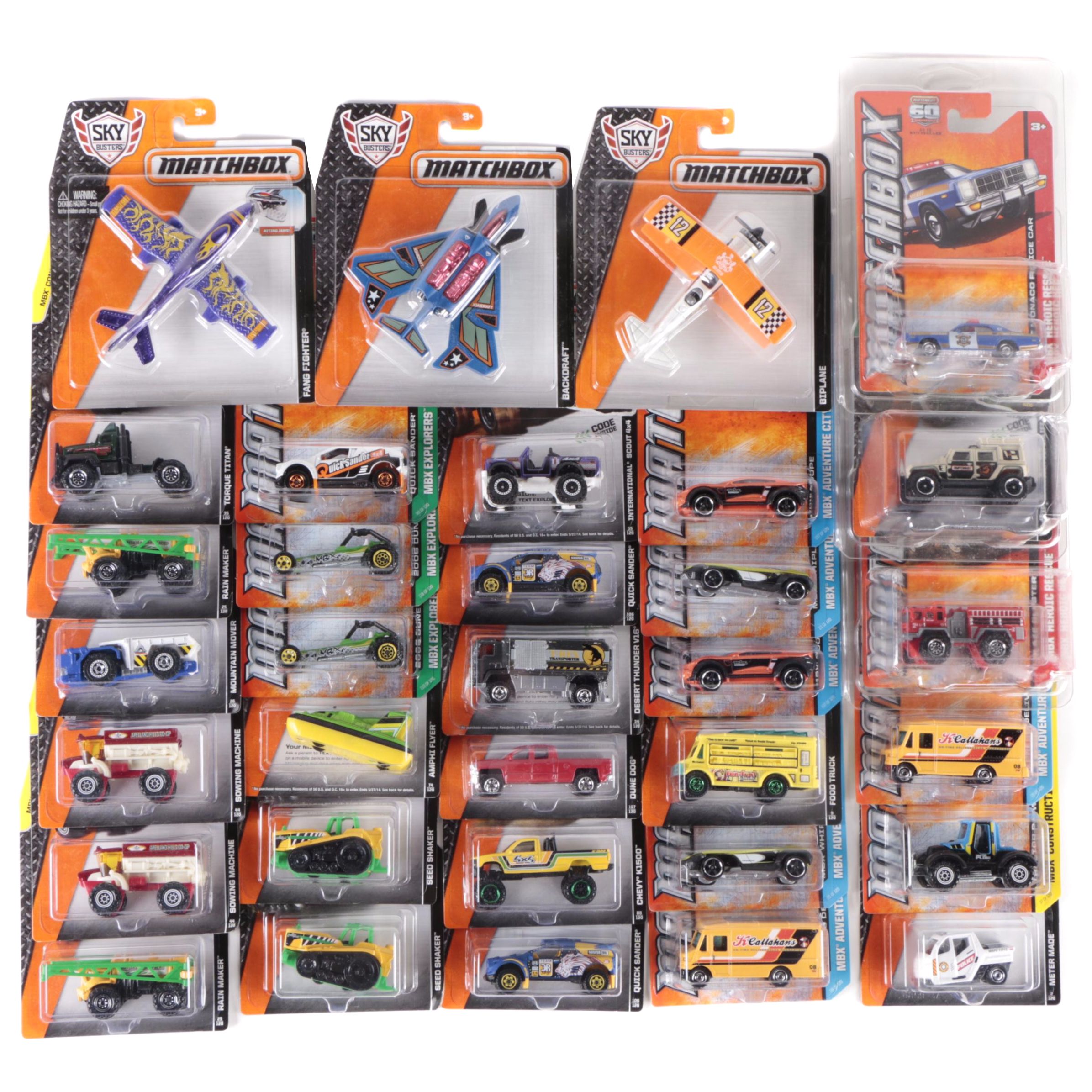 Mattel Matchbox MBX Diecast Model Cars, Sky Busters Planes | EBTH
