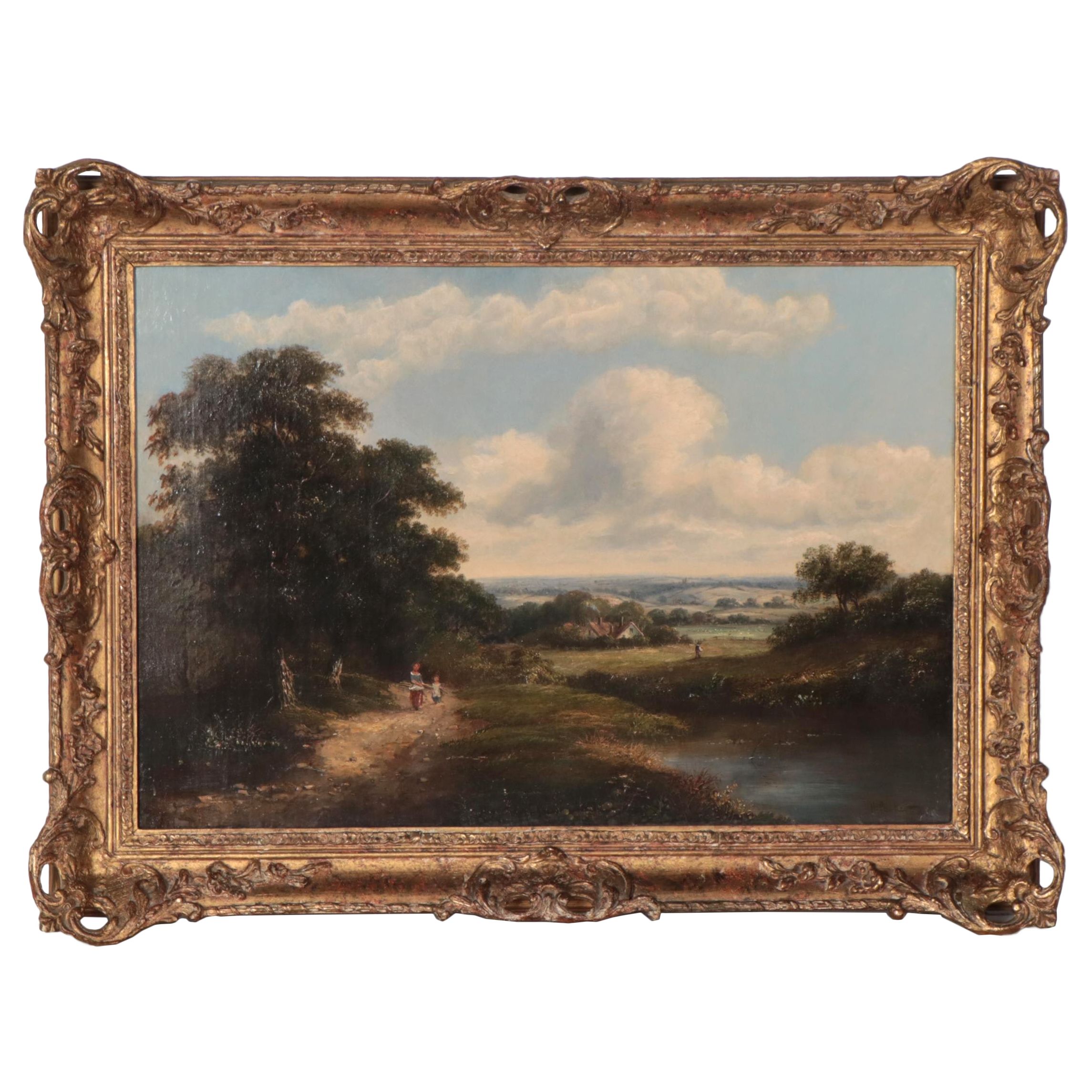 Attributed to Henry Hillier Parker Midlands Landscape Oil Painting | EBTH