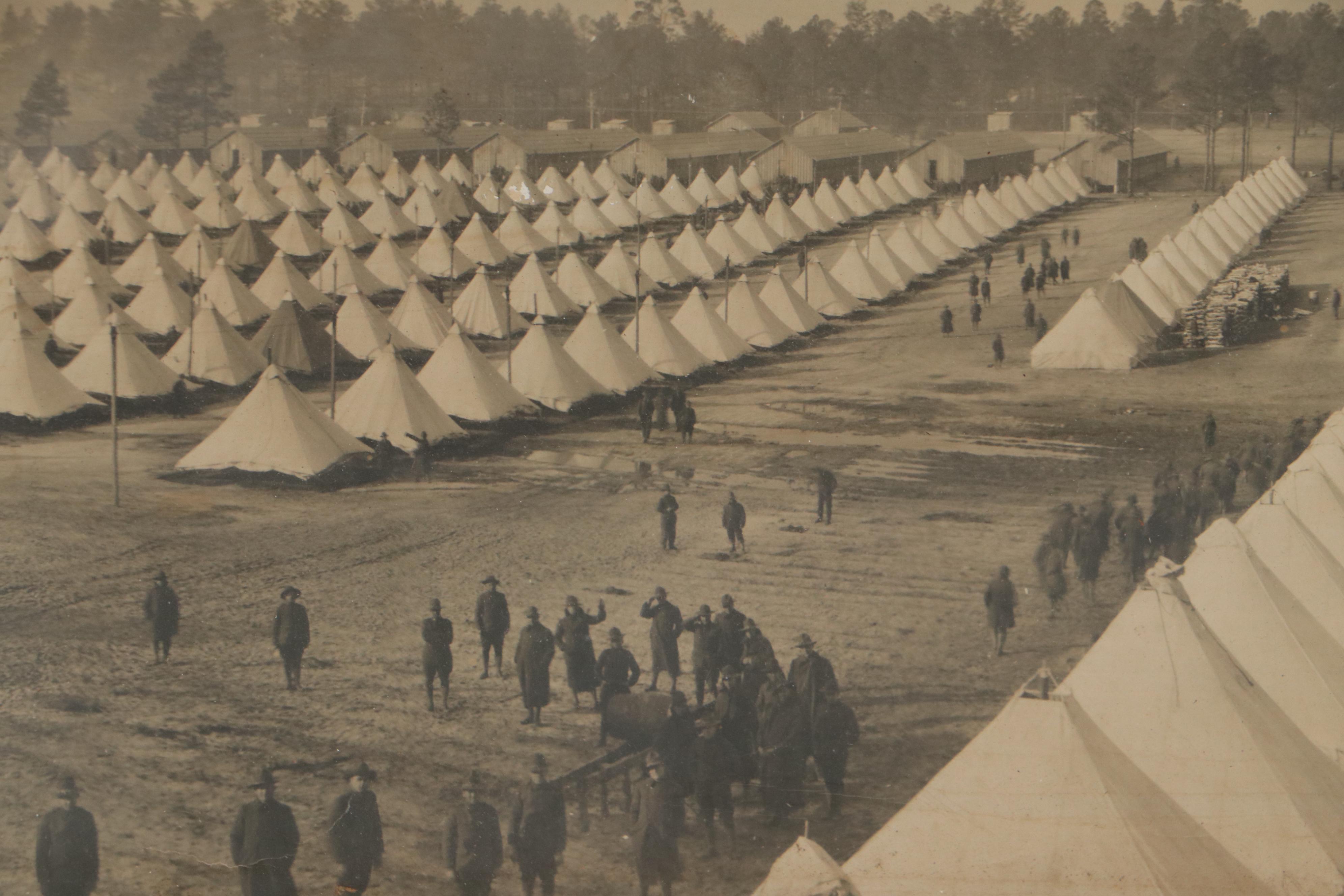 World War I Silver Gelatin Photograph of Camp Hancock, Georgia | EBTH