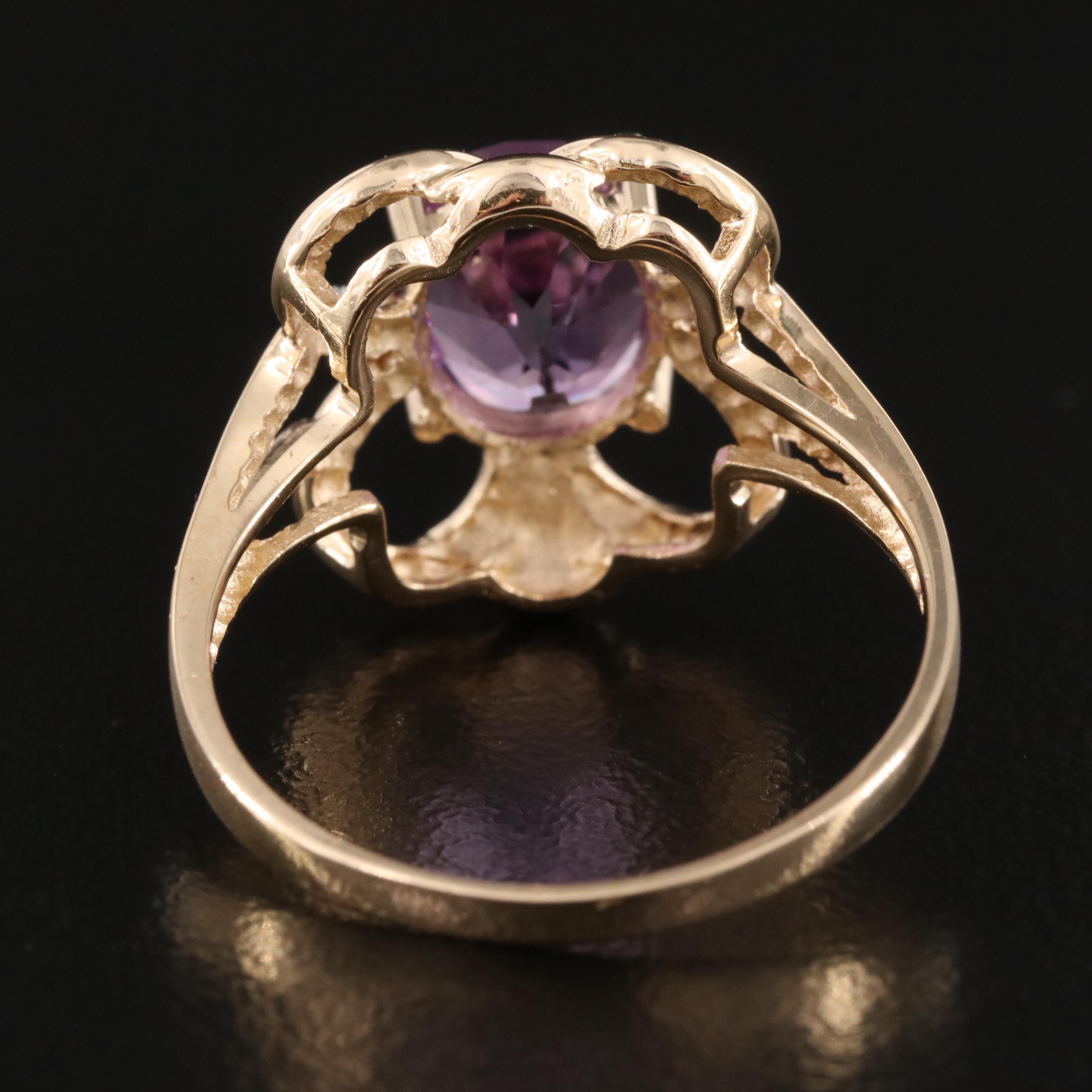 14K Amethyst and Diamond Ring | EBTH