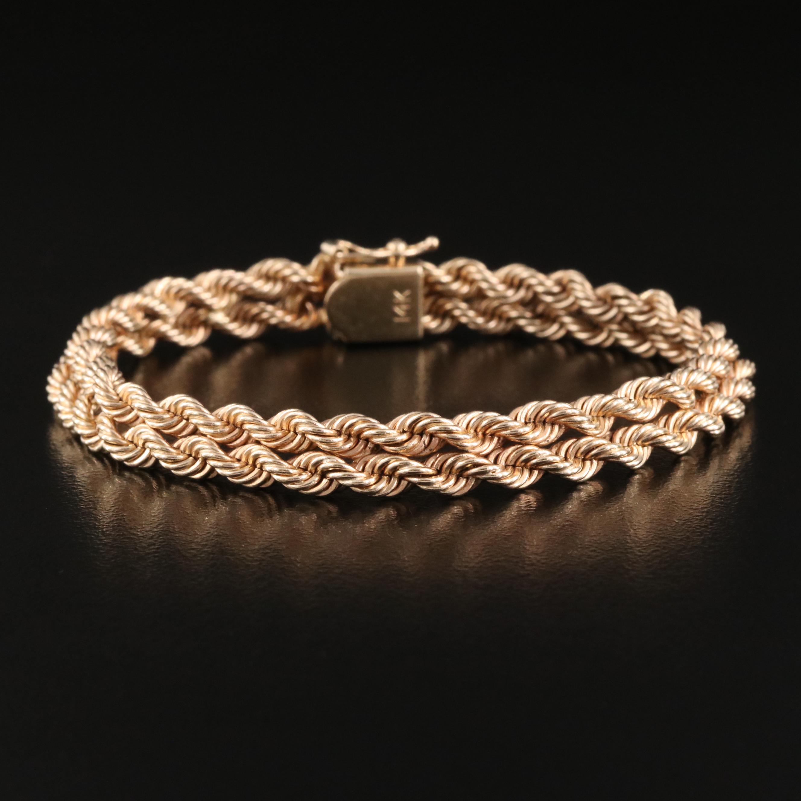 14K Double Rope Bracelet | EBTH