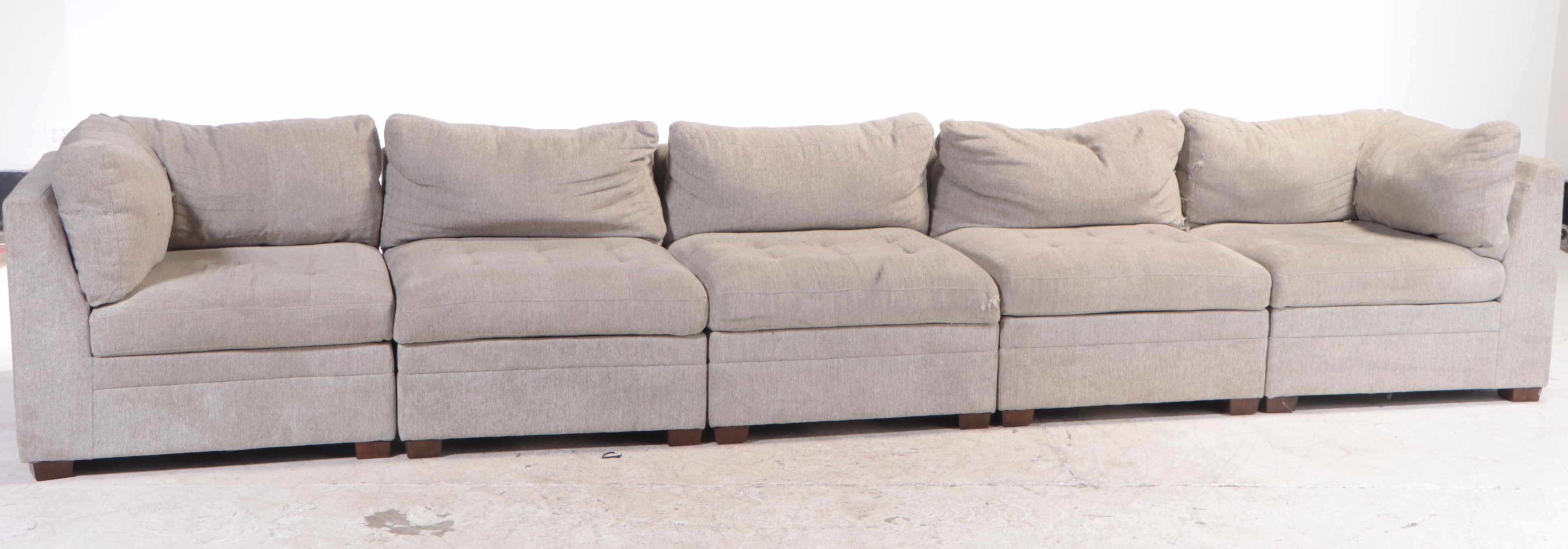 Thomasville Rockford 6 Piece Fabric Modular Sectional