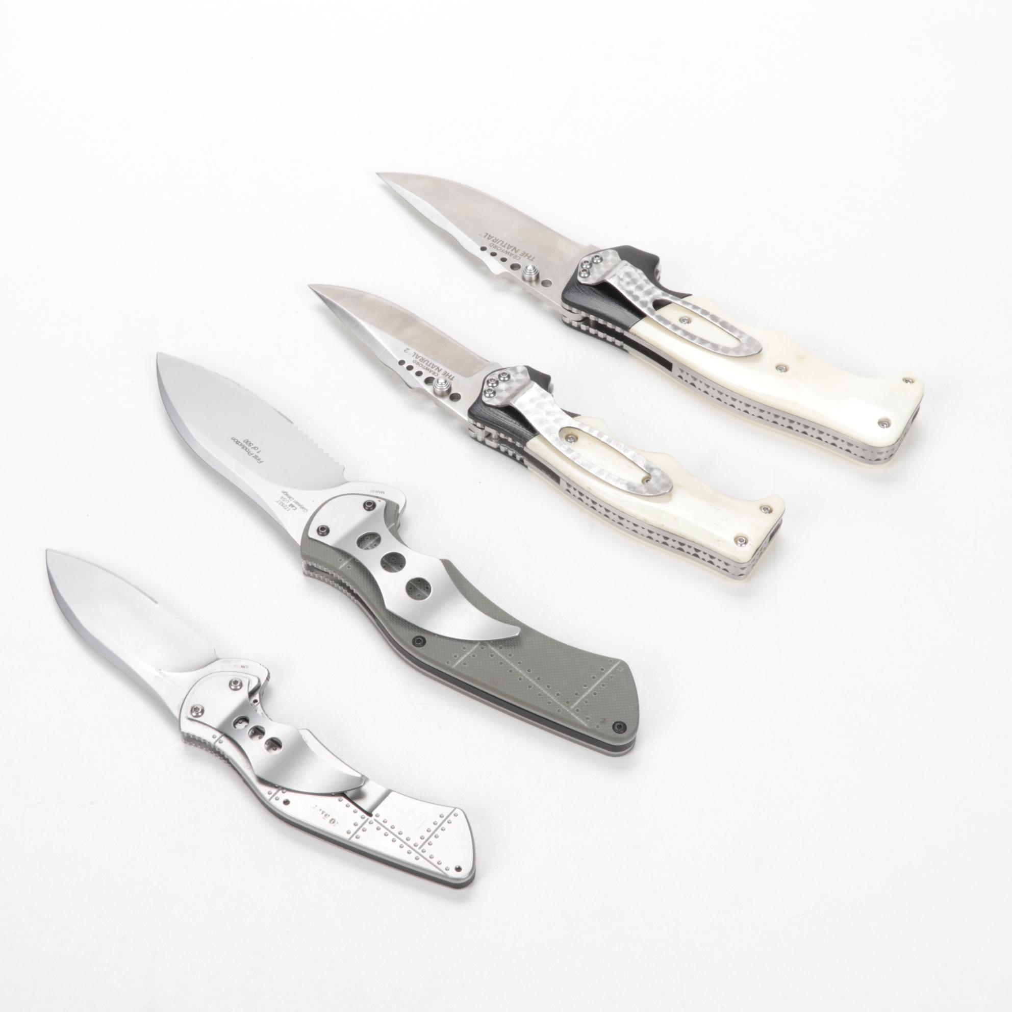 Orvis Knife and Fork Set in Leather Sheath, Crkt Crawford Knives, and ...