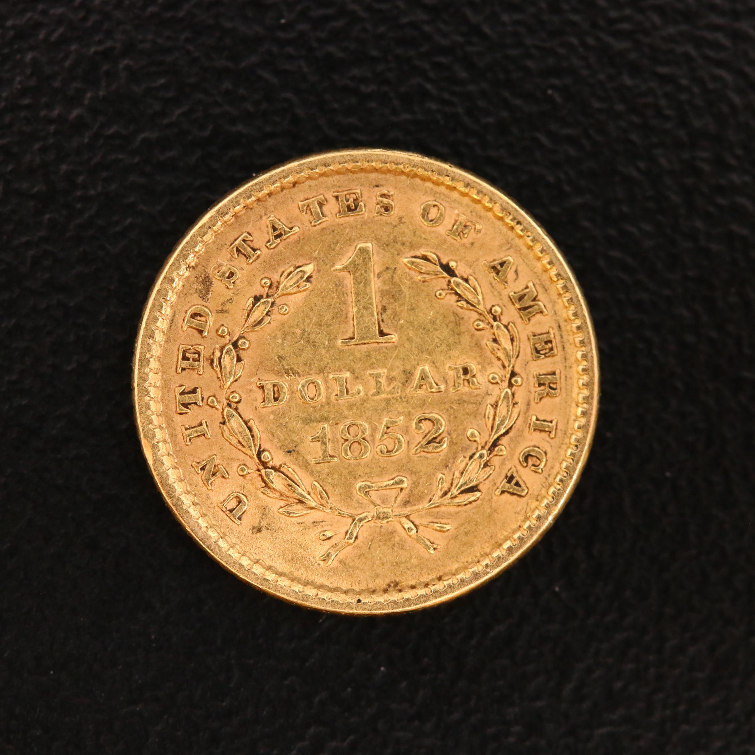 1852 Liberty Head $1 Gold Coin | EBTH