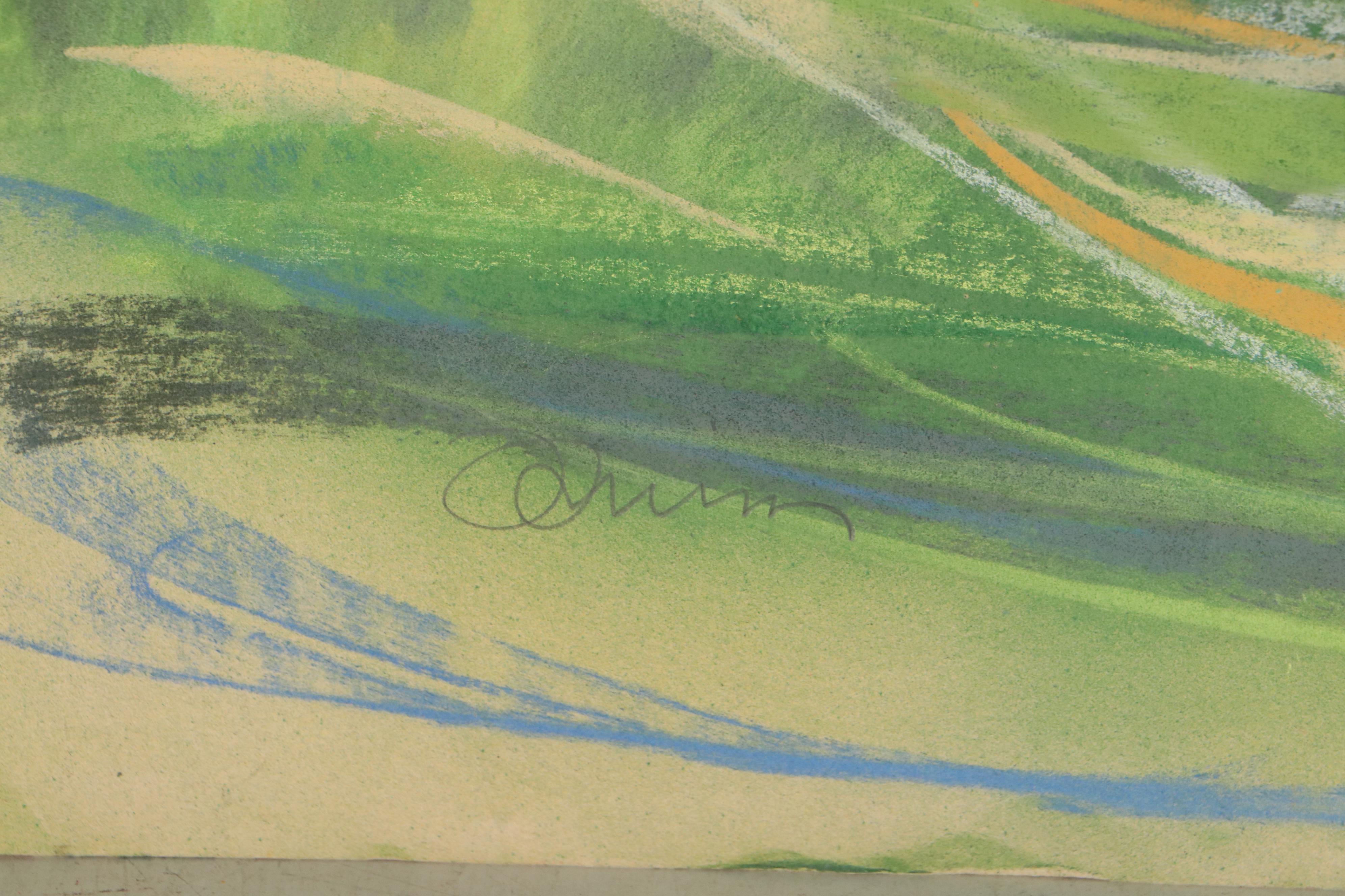 Robert Domin Landscape Pastel Drawing | EBTH