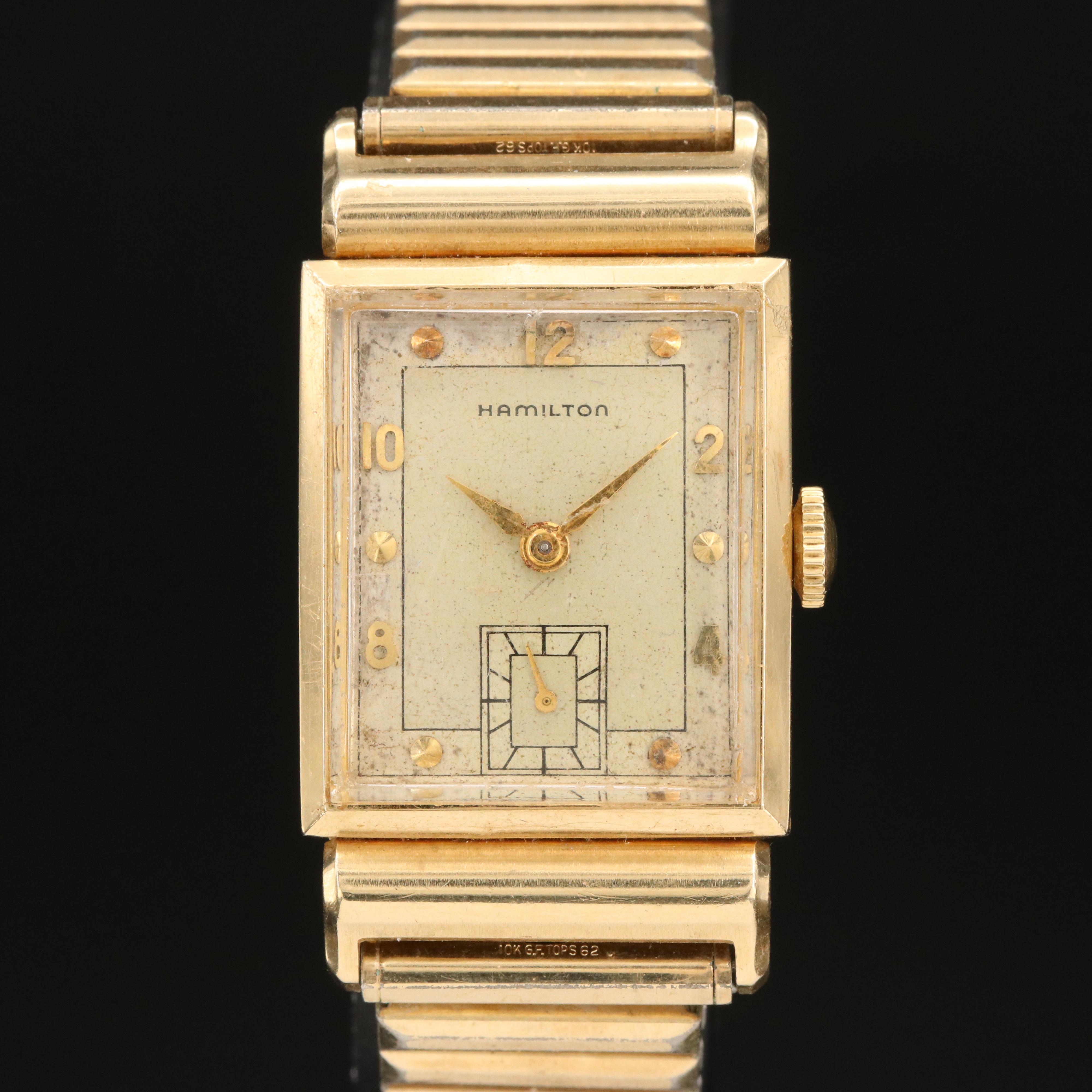 Circa 1949 14K Hamilton "Barton" Wristwatch | EBTH
