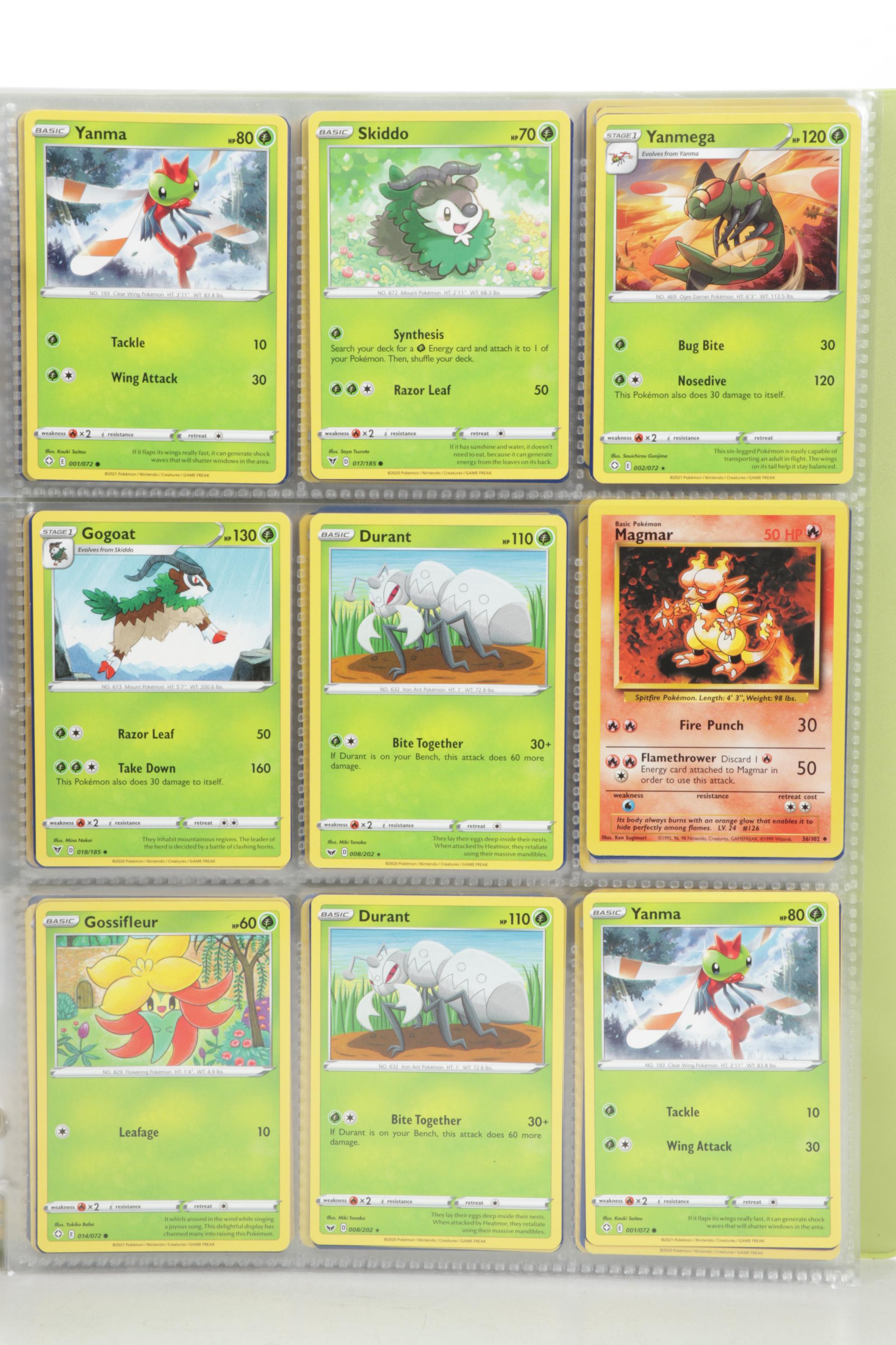 Pokémon Cards in Binder Featuring Cacnea, First Edition Caterpie and ...