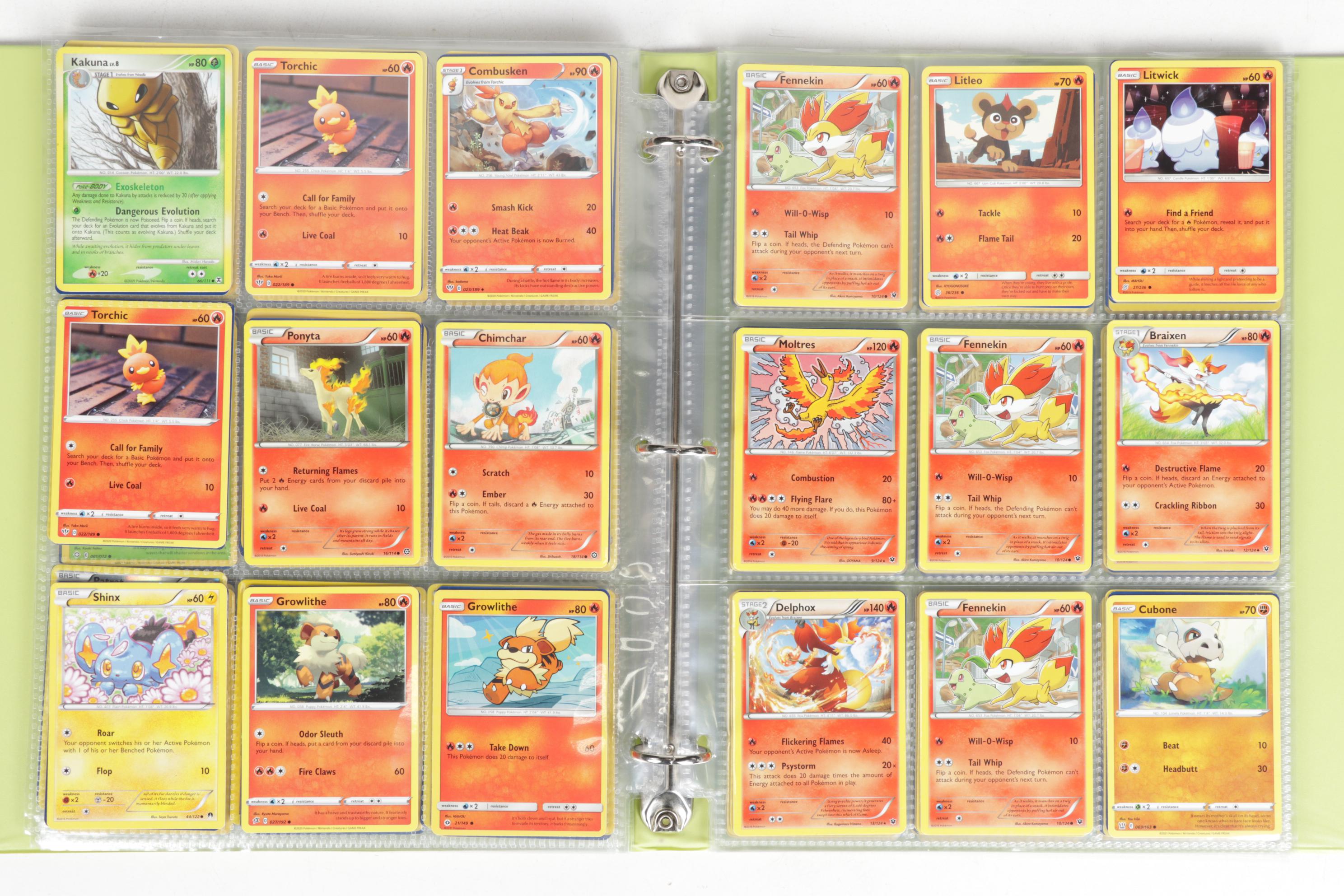 Pokémon Cards in Binder Featuring Cacnea, First Edition Caterpie and ...