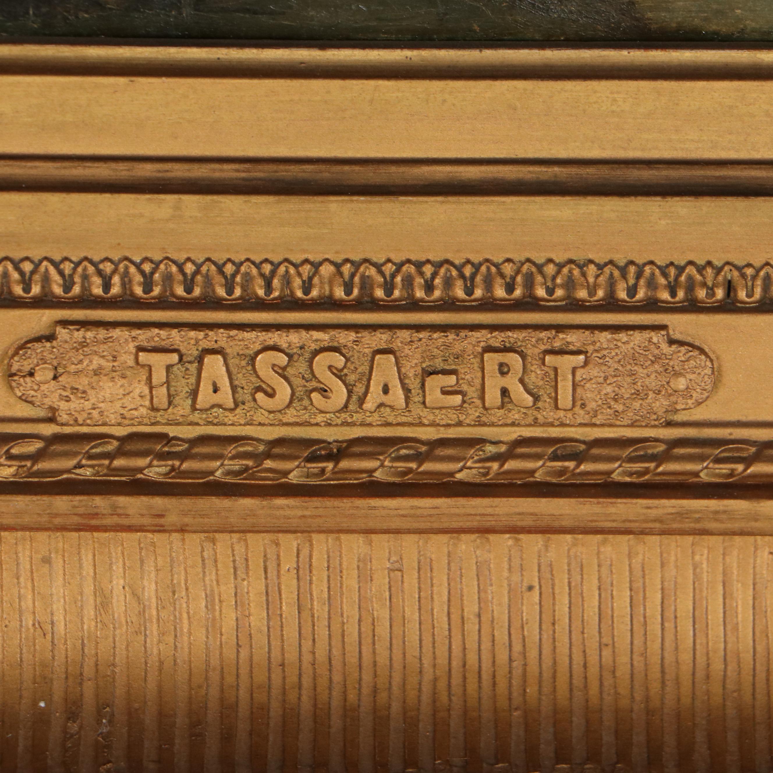 Octave Tassaert Oil Painting "Scene Amoureuse," Circa 1938 | EBTH