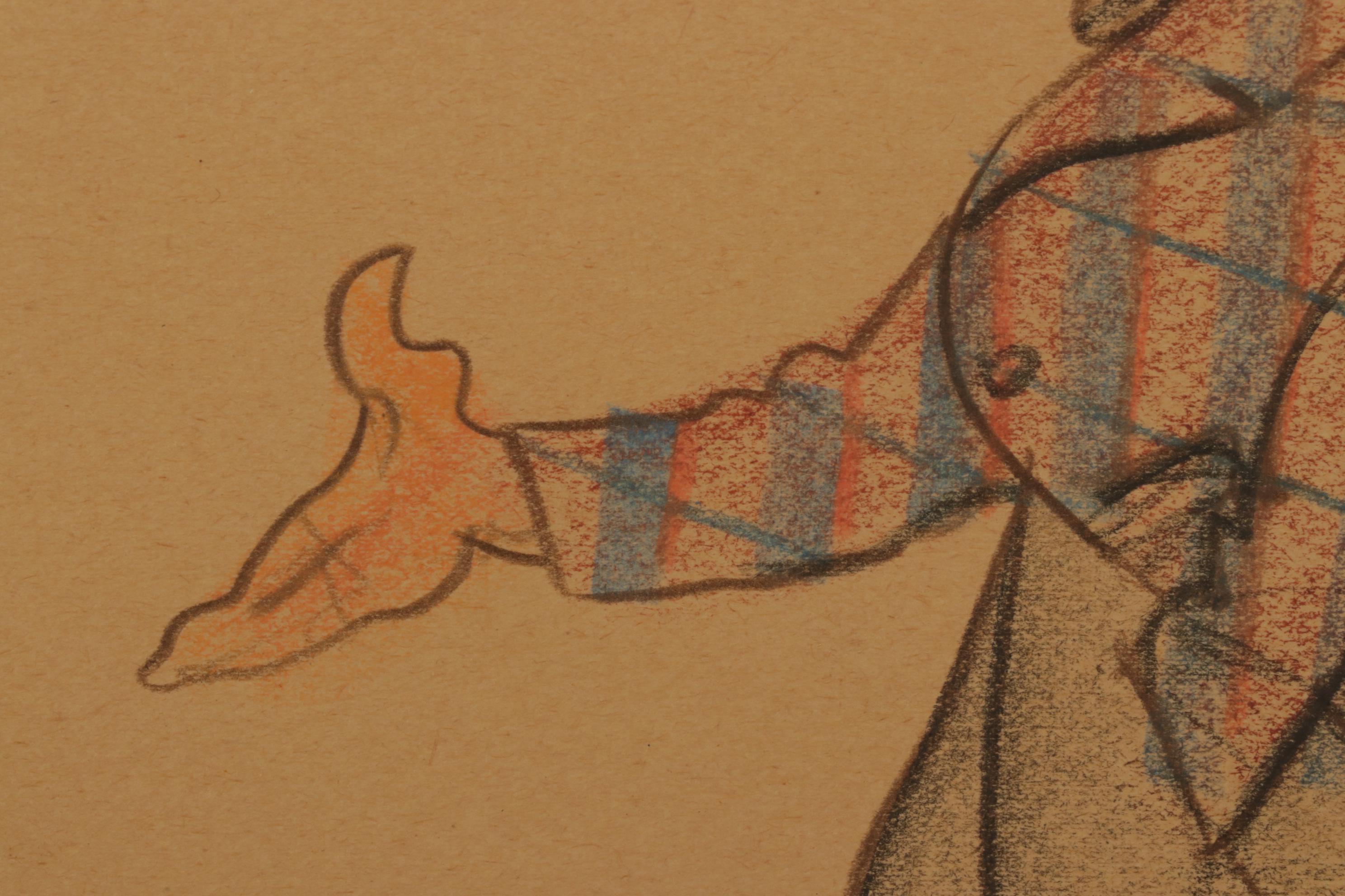 SAE Fraternity Caricature Colored Pencil Drawing, 1963 | EBTH