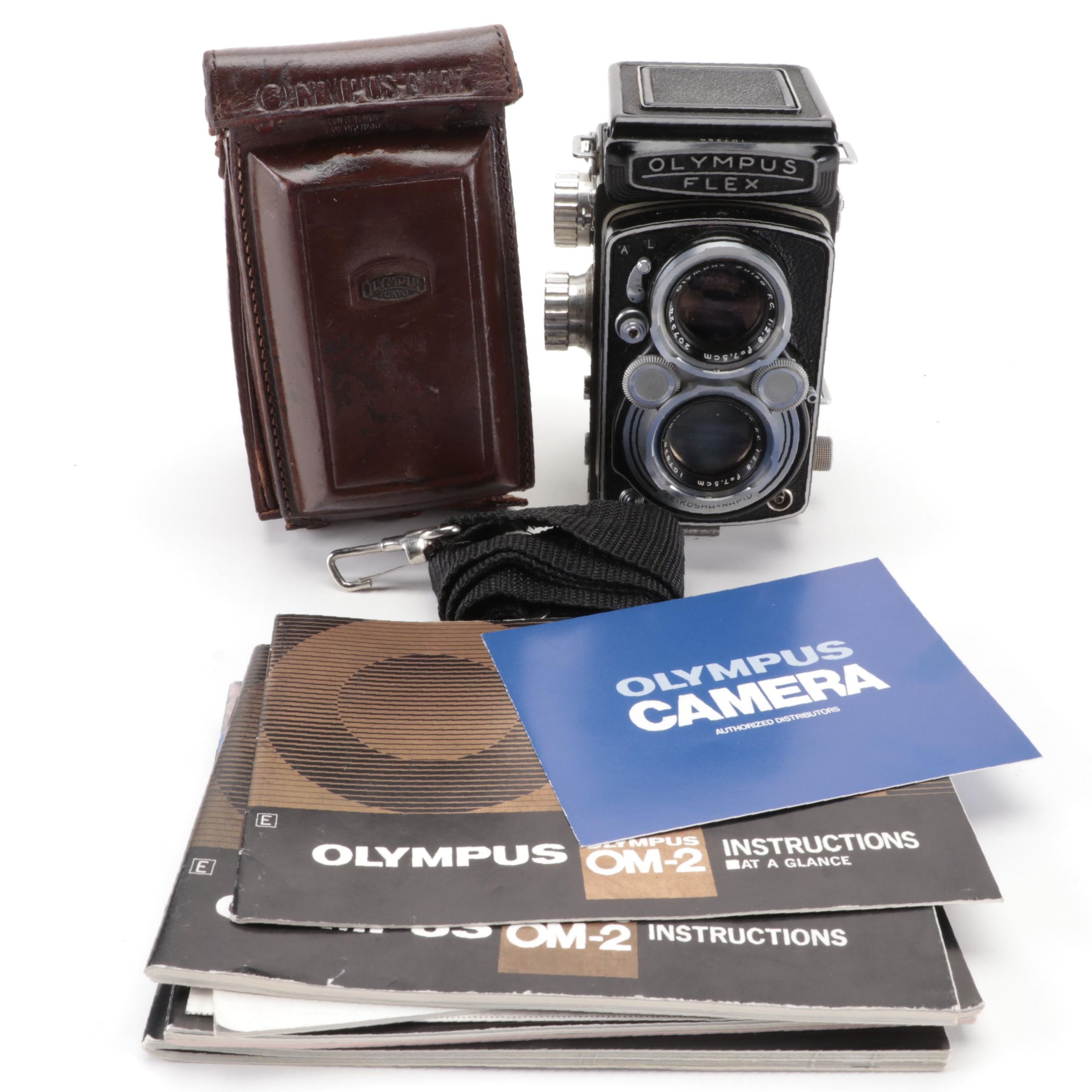 Olympus Flex TLR Camera with Zuiko 75mm Lens, 1950s | EBTH