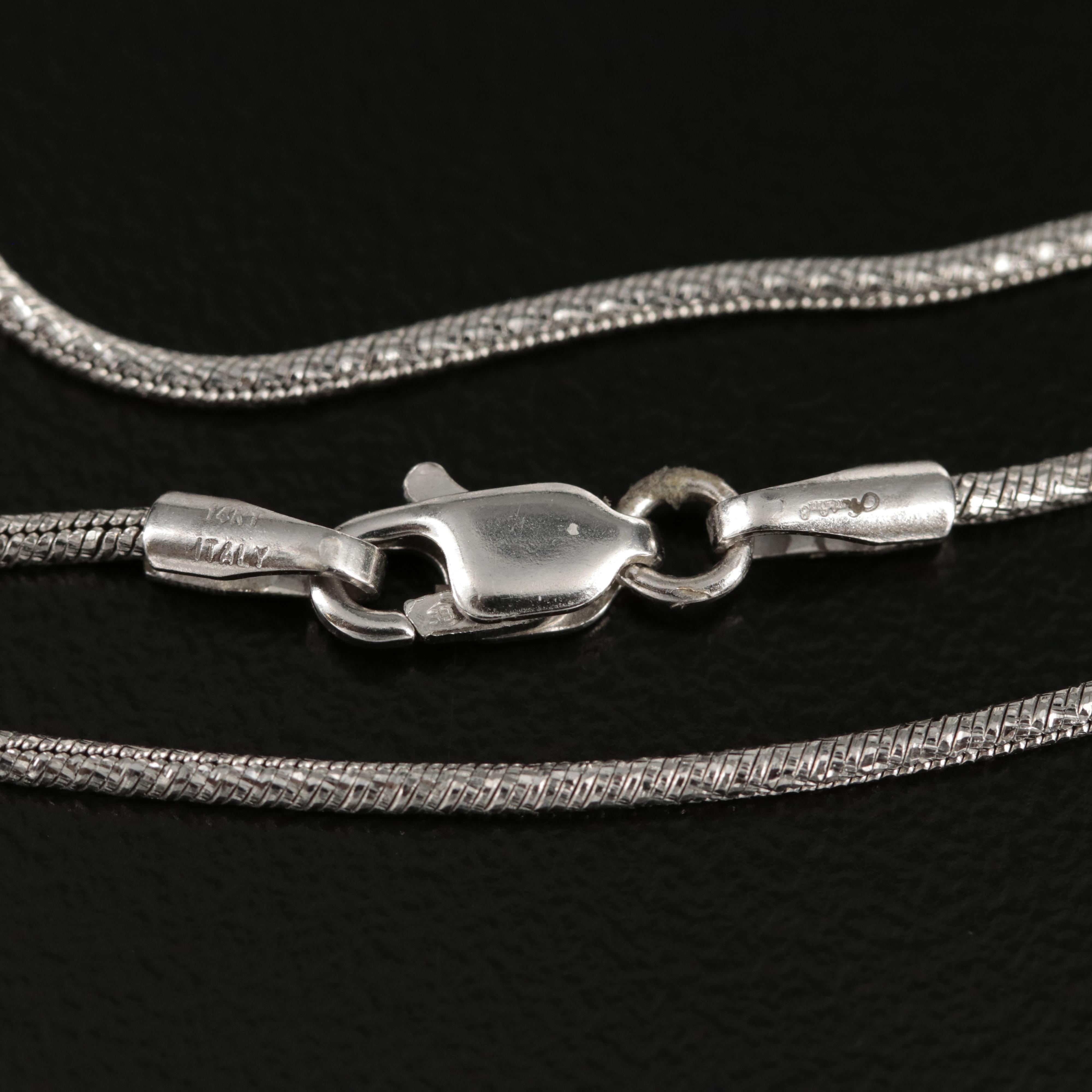 Italian 14K Snake Chain Necklace | EBTH