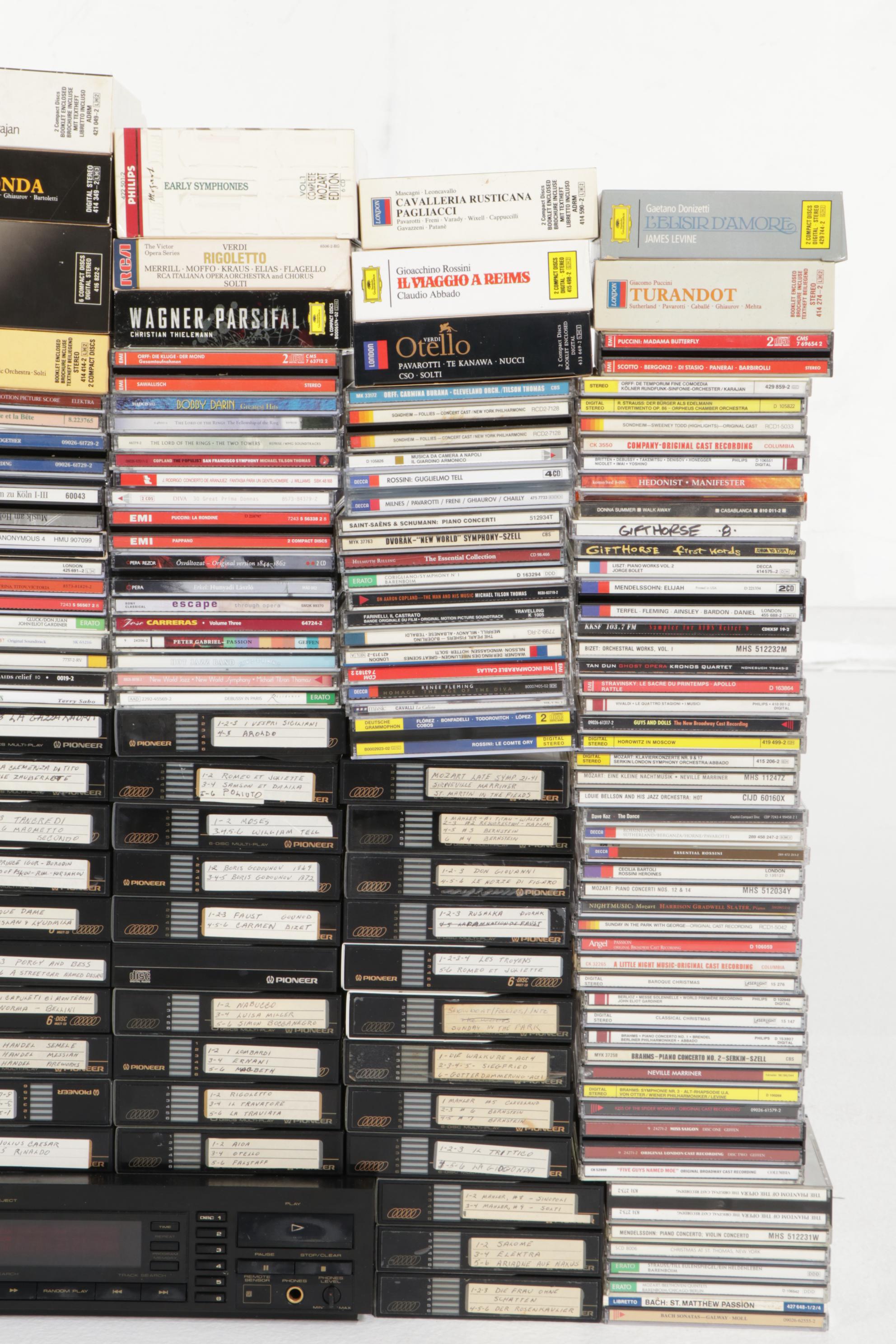 Pioneer PD-M50 CD Changer, 6-Disc Magazines and CD Collection | EBTH