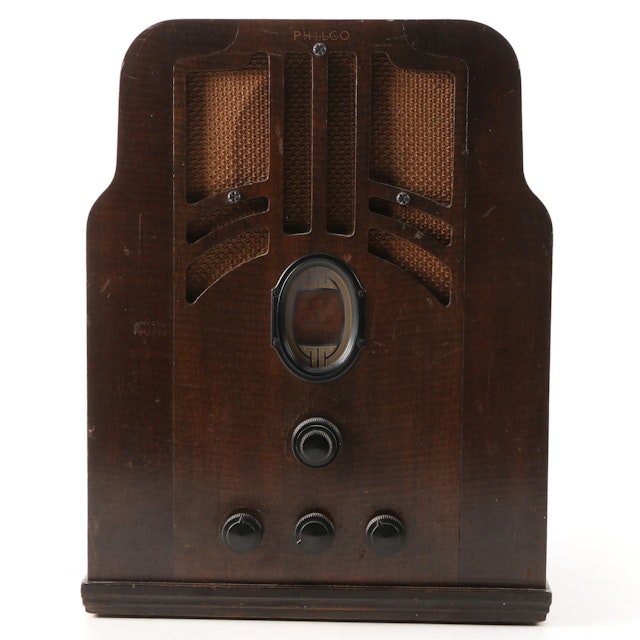 Philco Model 610 Art Deco Tombstone Style Tabletop Tube Radio, 1930s ...